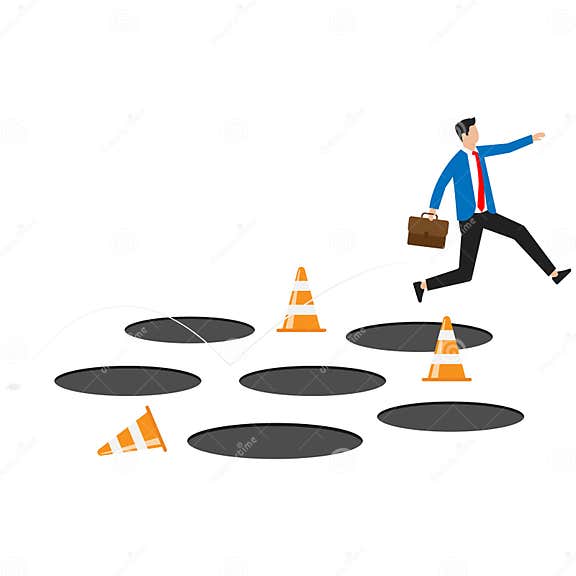 Avoid Pitfall, Adversity and Brave To Jump Pass Mistake or Business ...