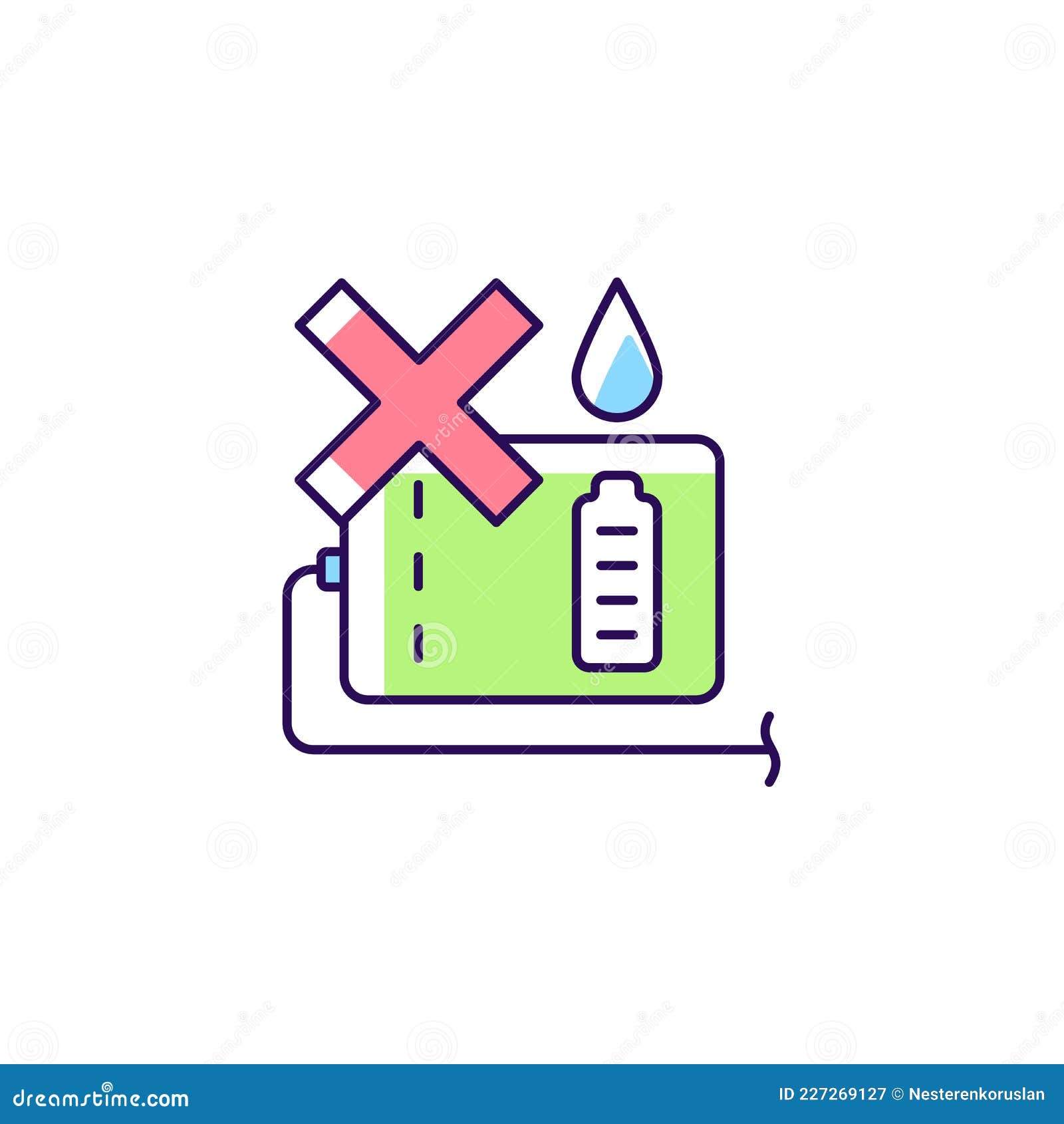 Avoid Rain and Wet Locations RGB Color Manual Label Icon Stock Vector ...