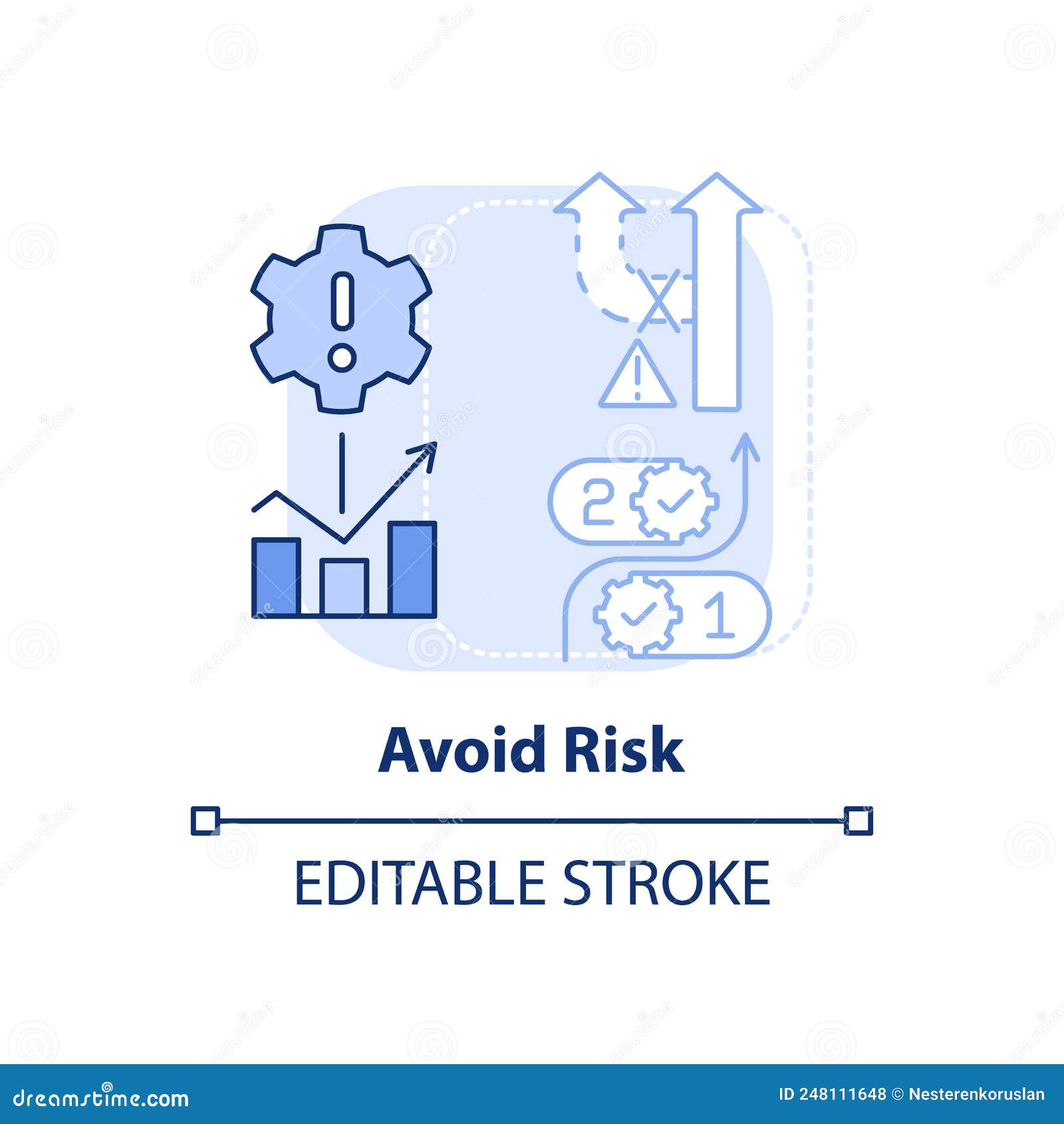 Avoid Risk Light Blue Concept Icon Stock Vector - Illustration of ...
