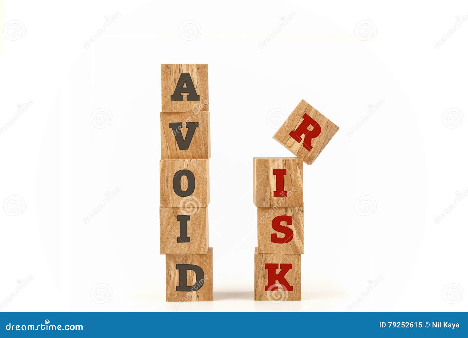 Avoid Risk Word Written on Cube Shape. Stock Image - Image of danger ...