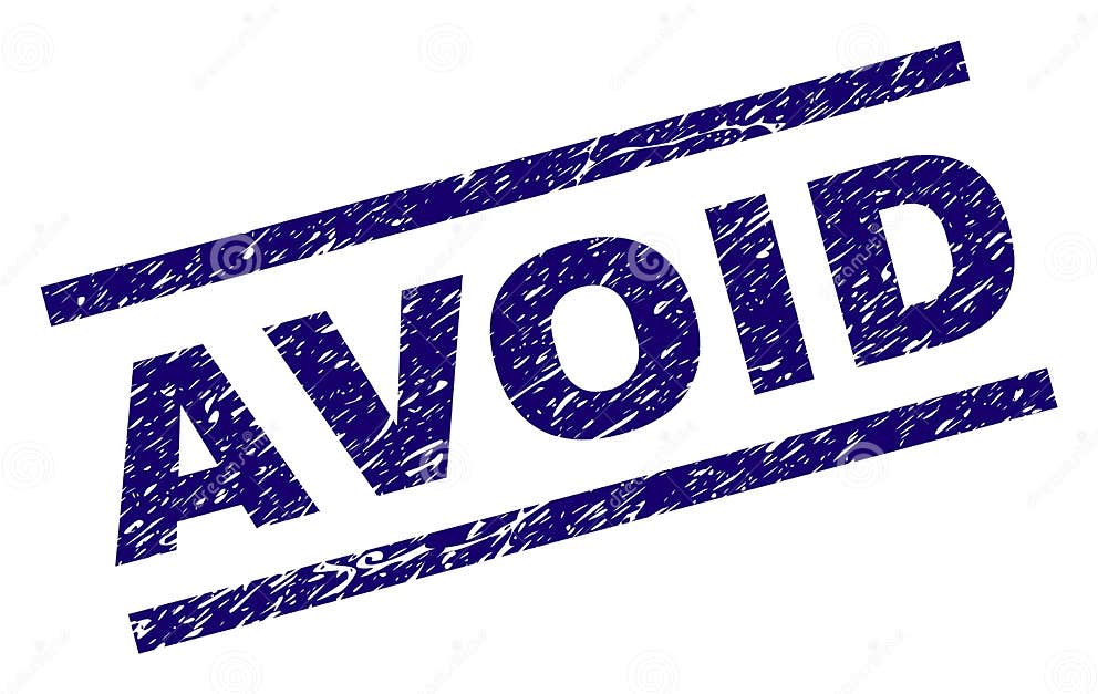Scratched Textured AVOID Stamp Seal Stock Vector - Illustration of ...