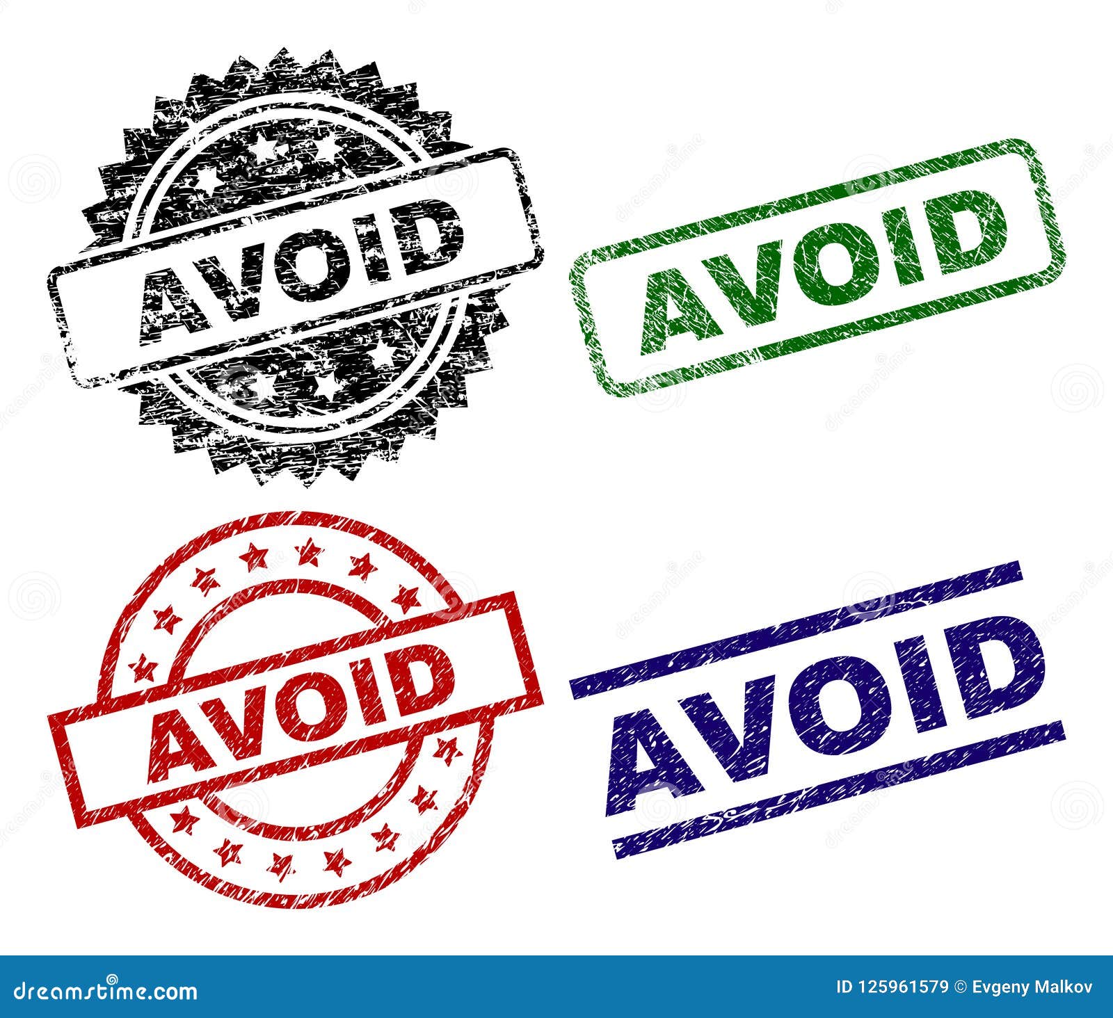 Damaged Textured AVOID Stamp Seals Stock Vector - Illustration of text ...