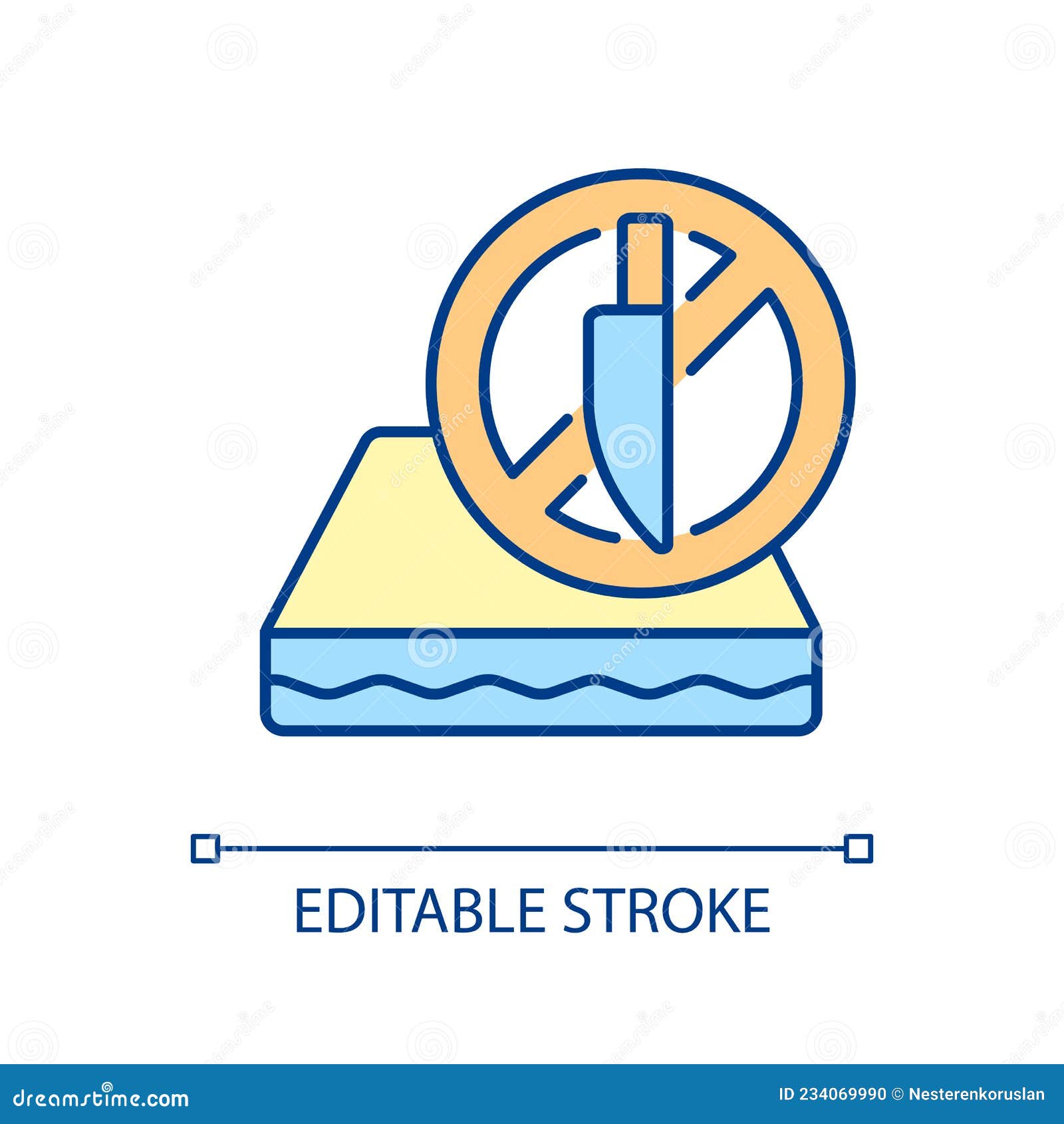 Avoid Sharp Objects RGB Color Icon Stock Vector - Illustration of ...