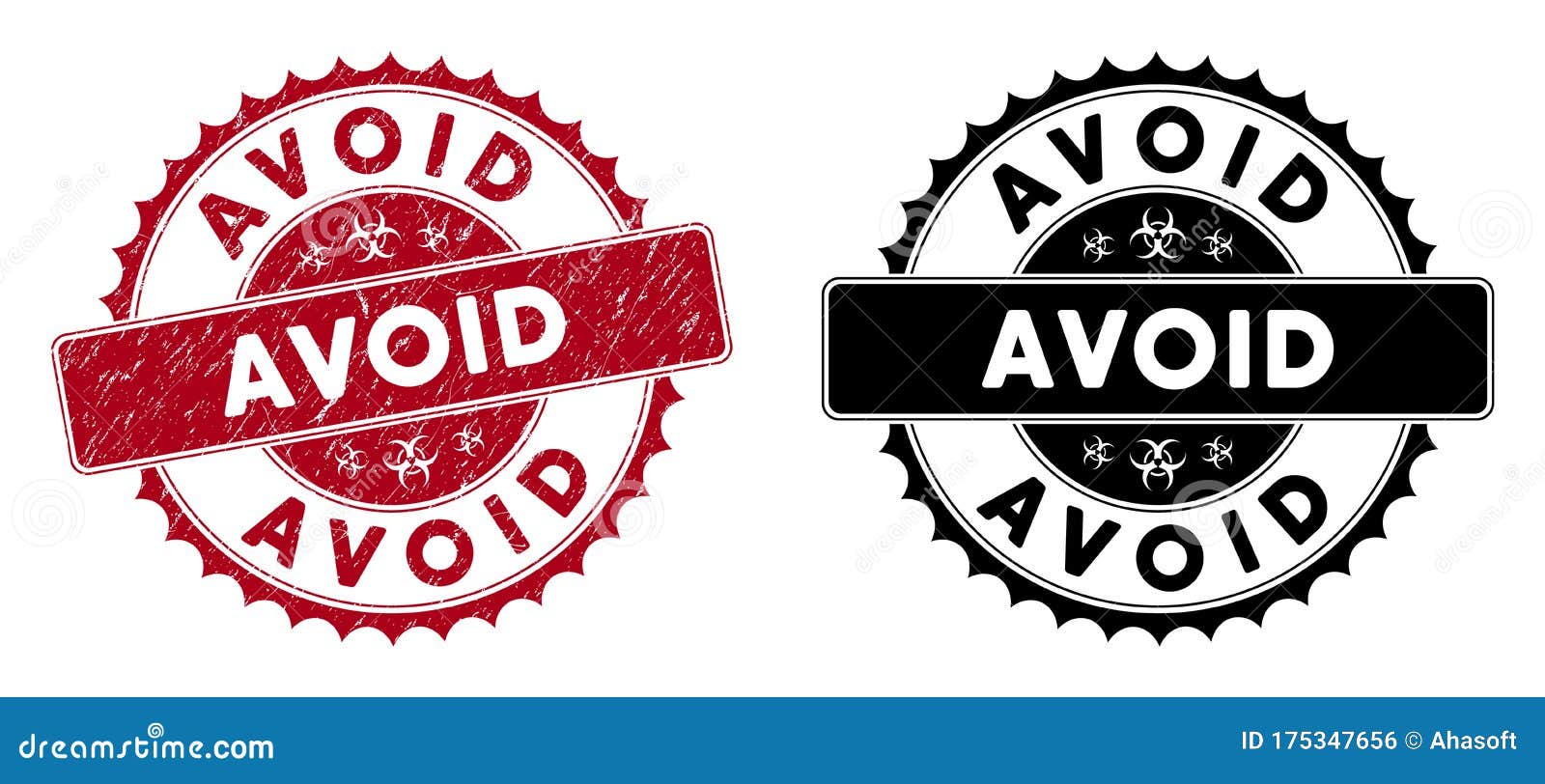 Scratched Avoid Rounded Red Watermark Stock Illustration - Illustration ...