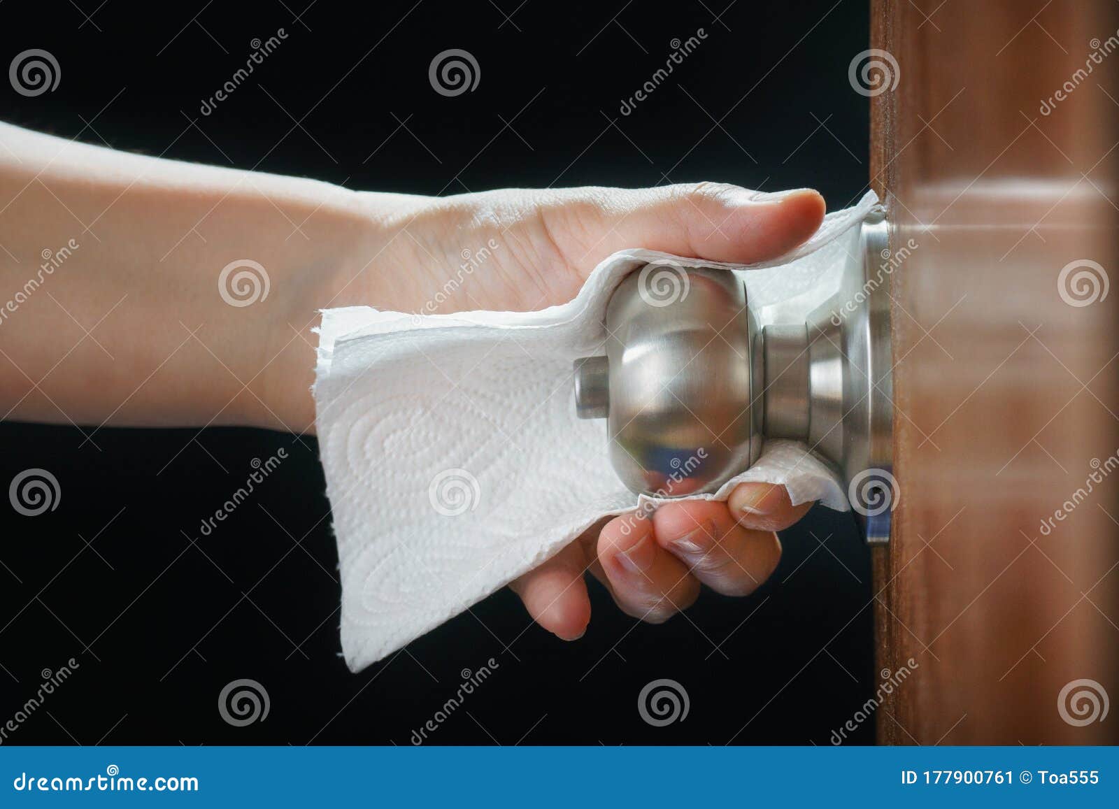 Avoid Touching Surfaces with Bare Hands Stock Image - Image of glove ...