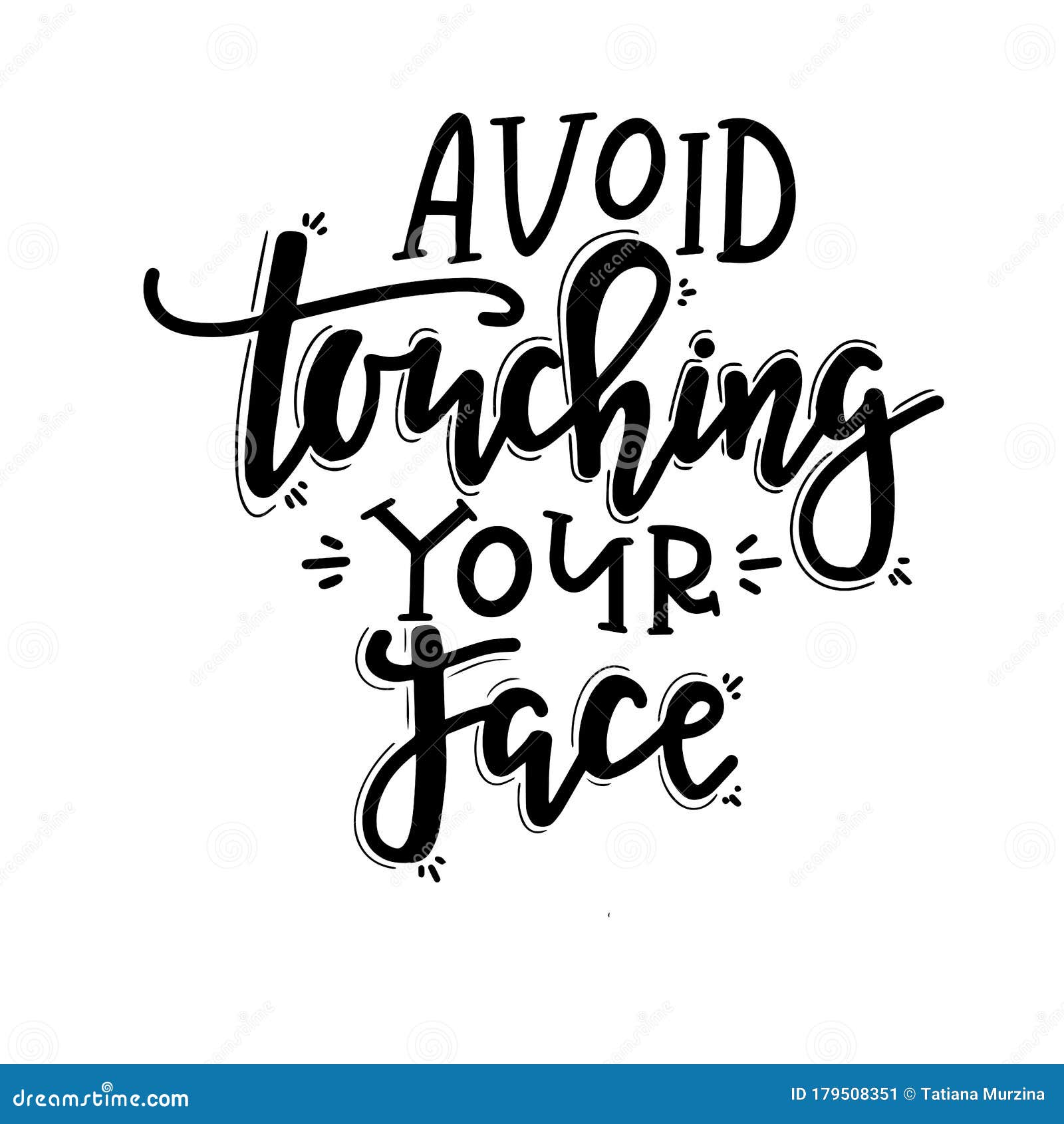 Avoid touching your face stock vector. Illustration of pandemic - 179508351