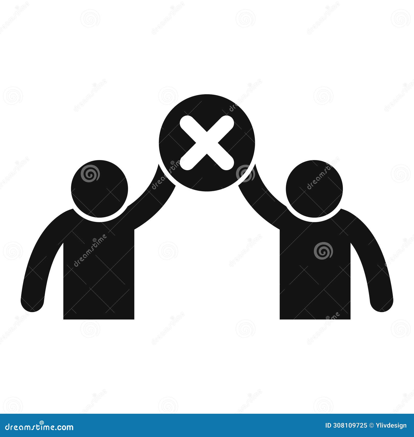 Avoid Victory Hand Shake Icon Simple Vector. Home Precaution Stock ...