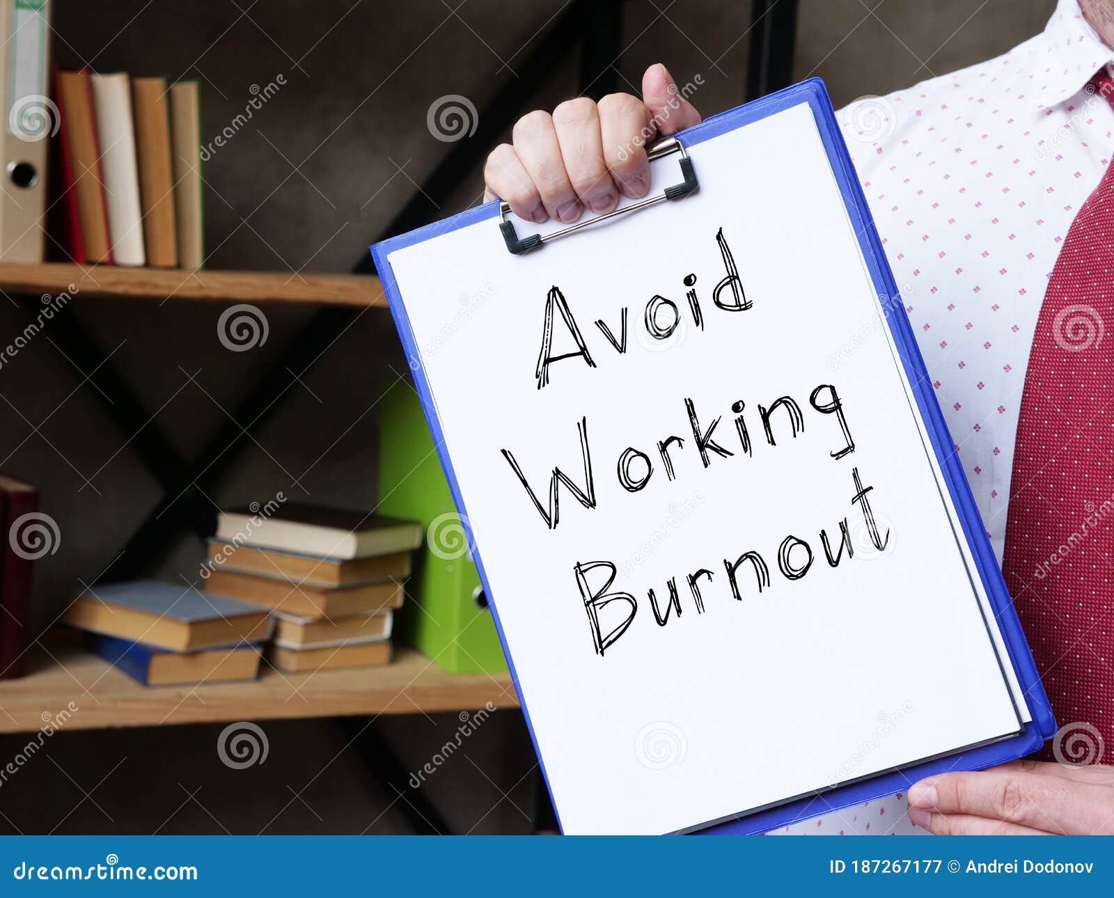 Avoid Working Burnout is Shown on the Conceptual Business Photo Stock ...