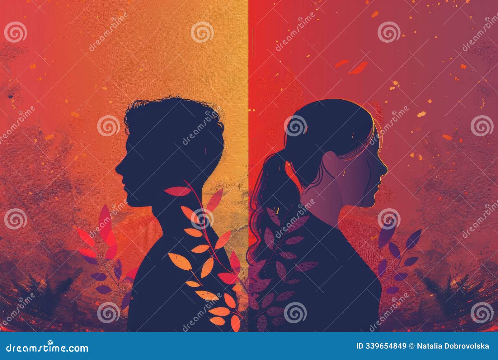 Avoidant Attachment Concept with Distant Behavior, Emotional Detachment ...