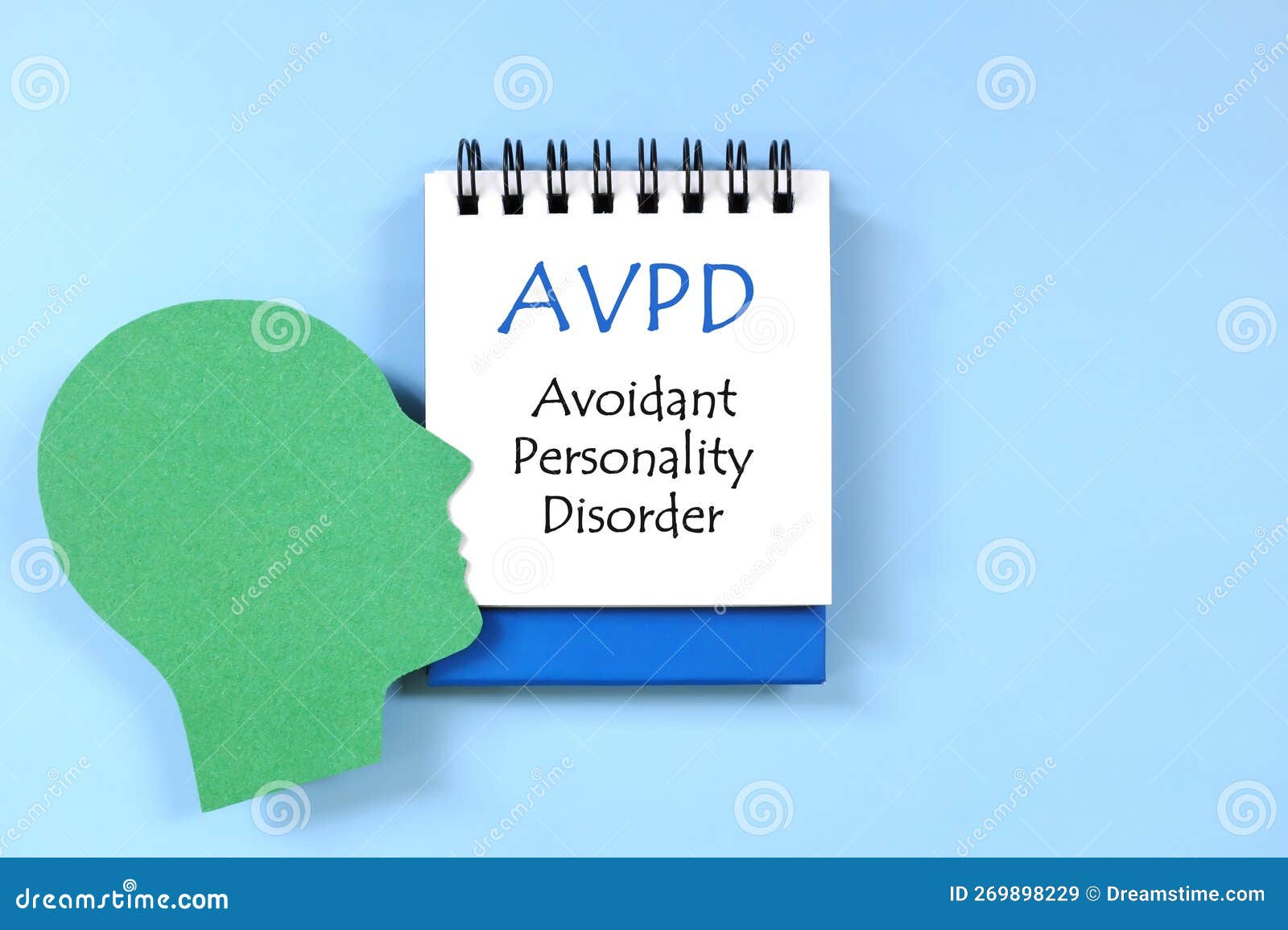 Avoidant Personality Disorder or AVPD Diagnosis Written on Notepad in ...