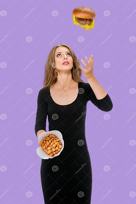 Avoiding junk food stock image. Image of care, hair - 289979397