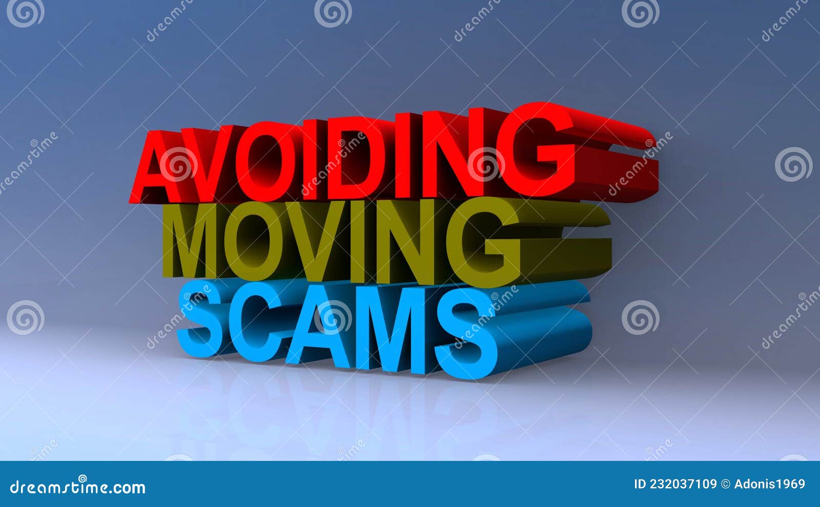 Avoiding Moving Scams on Blue Stock Illustration - Illustration of ...