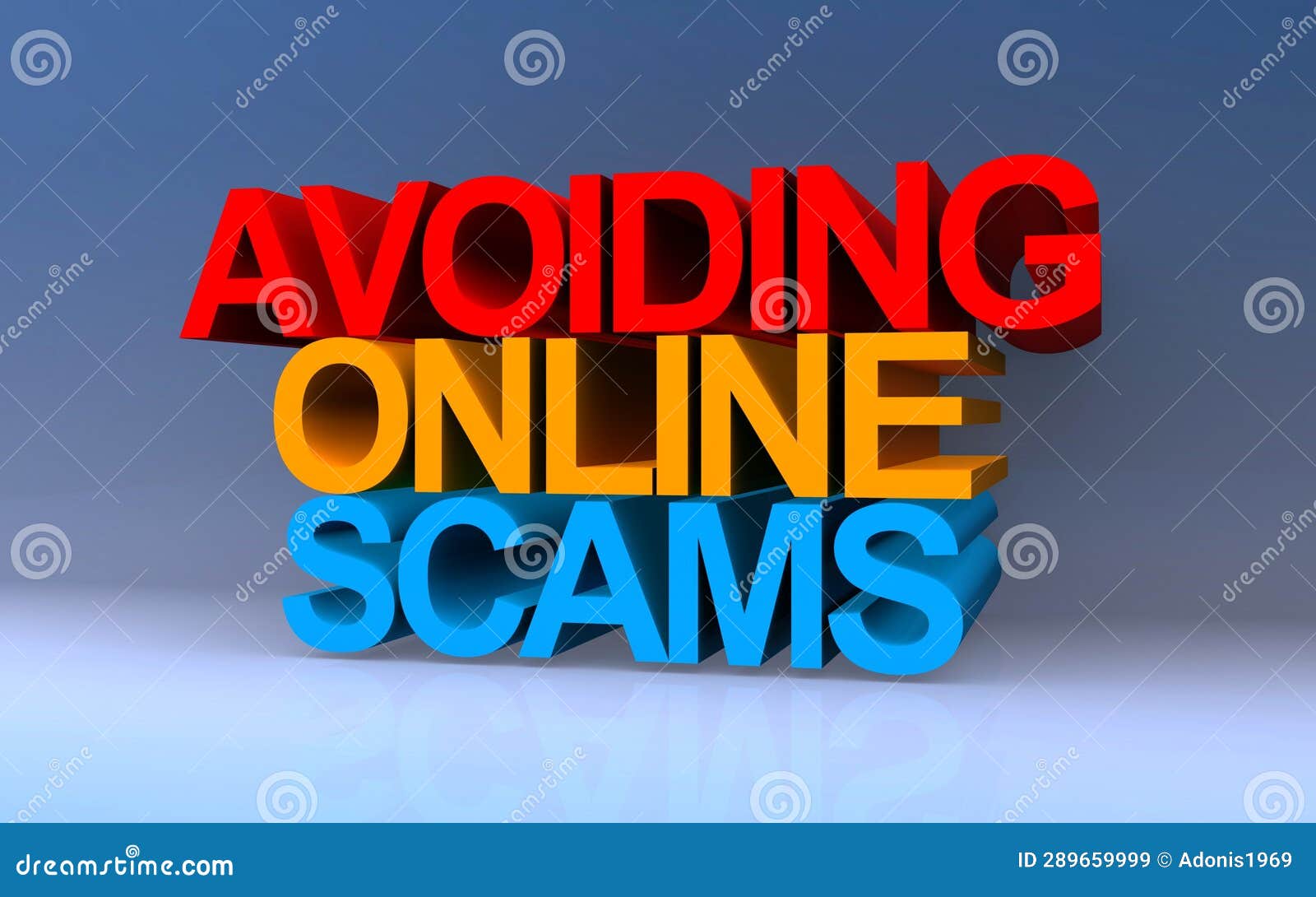Avoiding Online Scams on Blue Stock Image - Image of safety, fraud ...