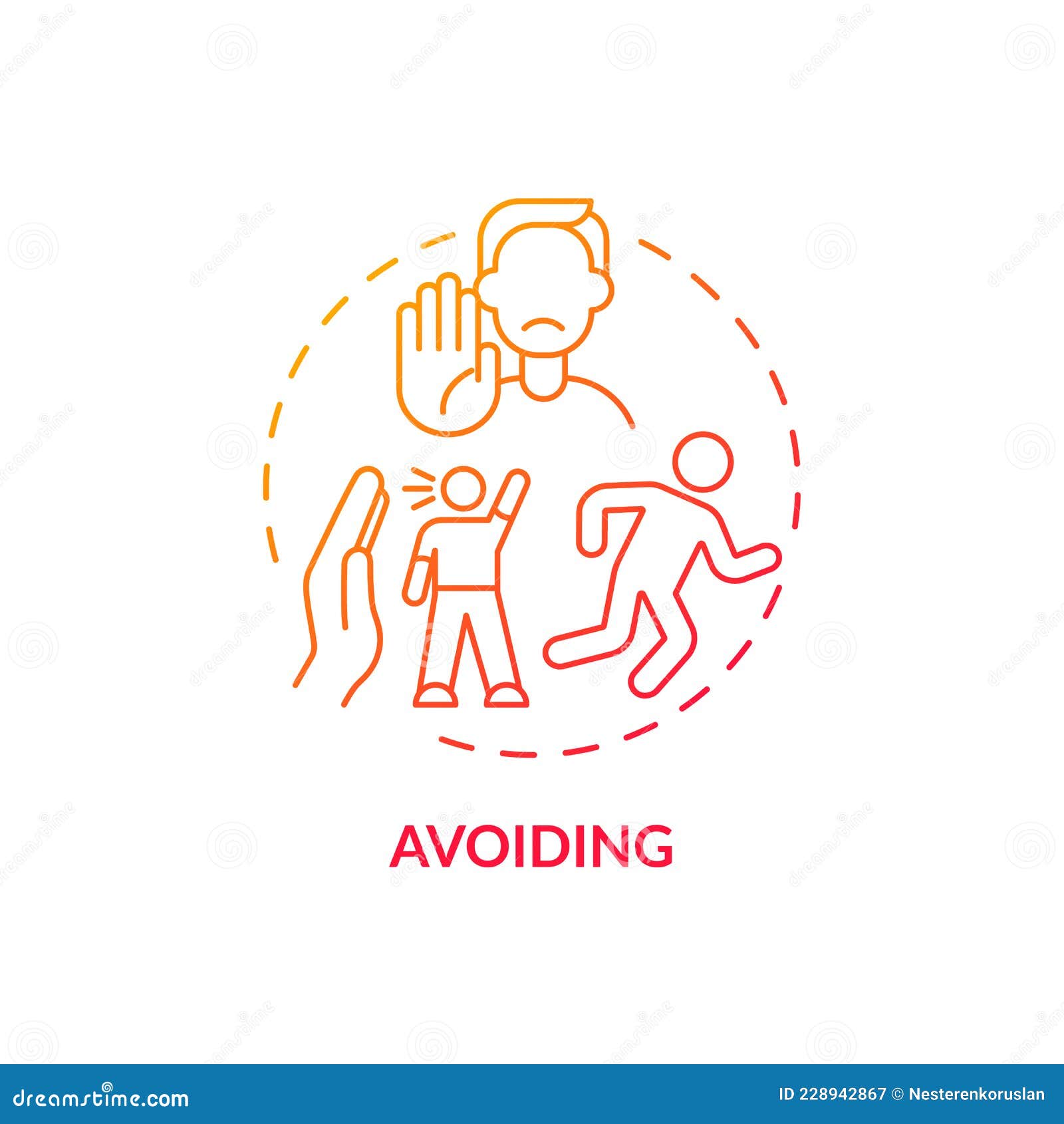 Avoiding Sun Concept Icon Cartoon Vector | CartoonDealer.com #222072289