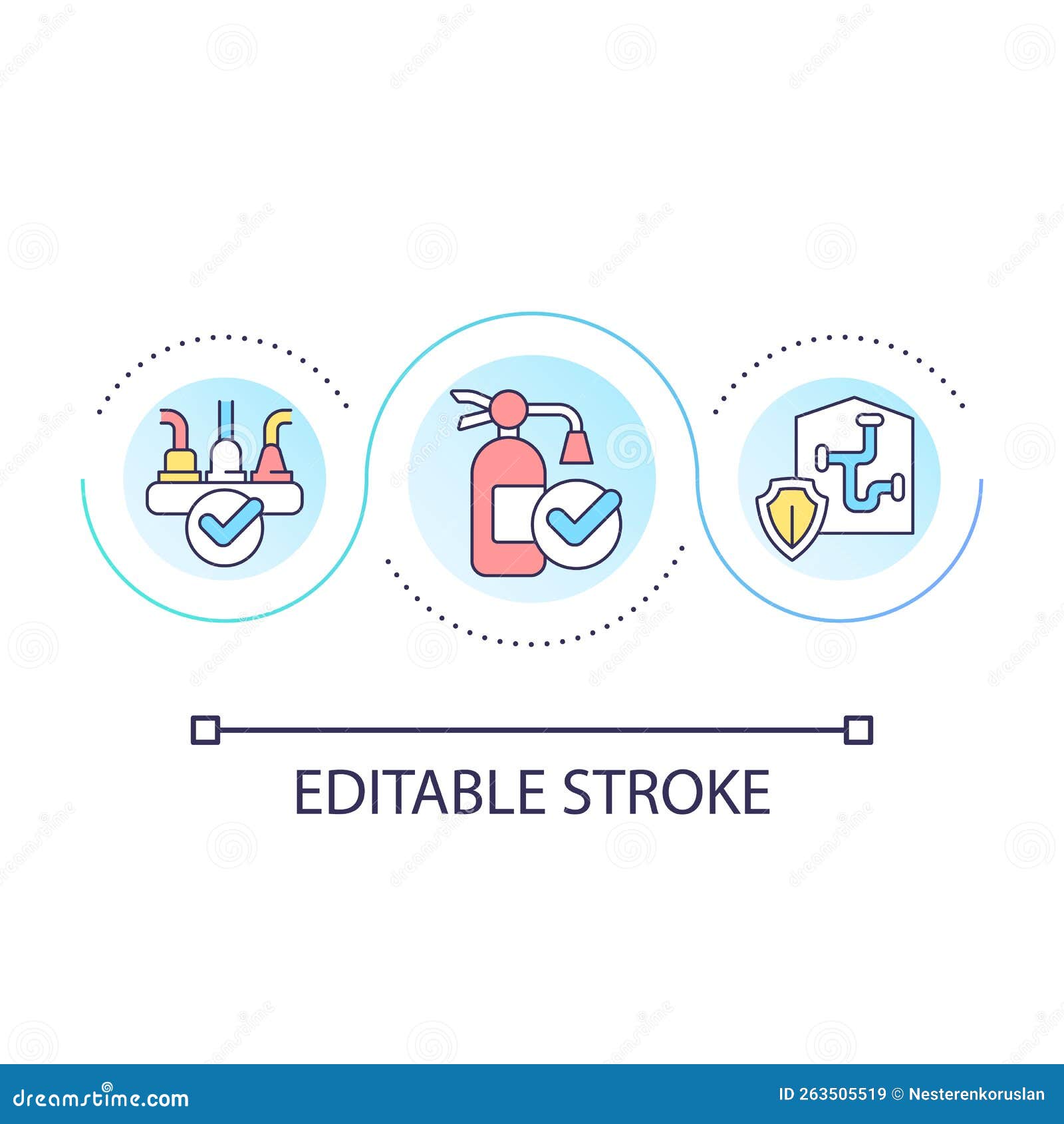 Avoiding Workplace Accidents Loop Concept Icon Vector Illustration ...