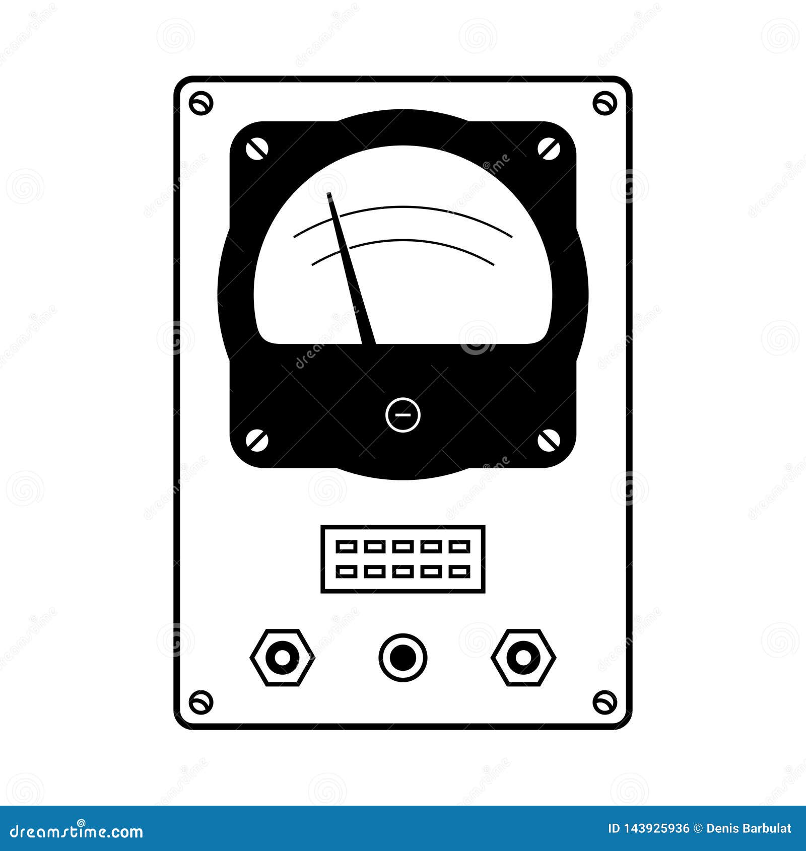 Avometer stock vector. Illustration of vector, retro - 143925936