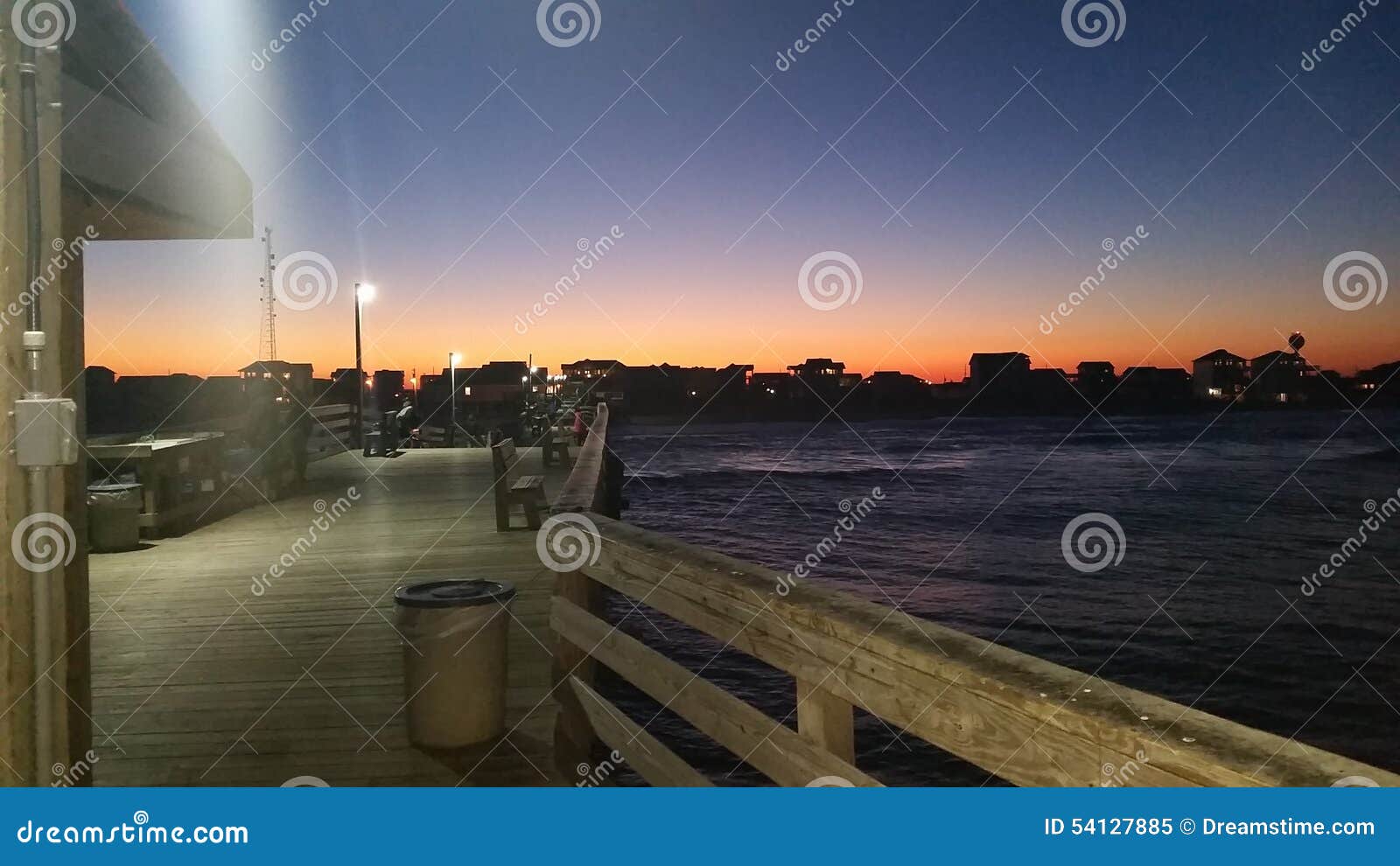 Avon pier stock image. Image of pier, avon, fishing, sunset - 54127885