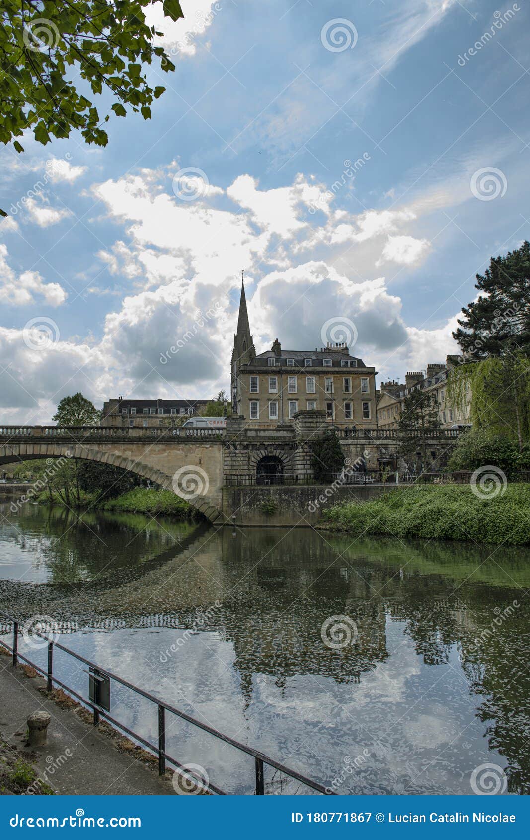 Avon River, Bath stock image. Image of landmark, entrance - 180771867