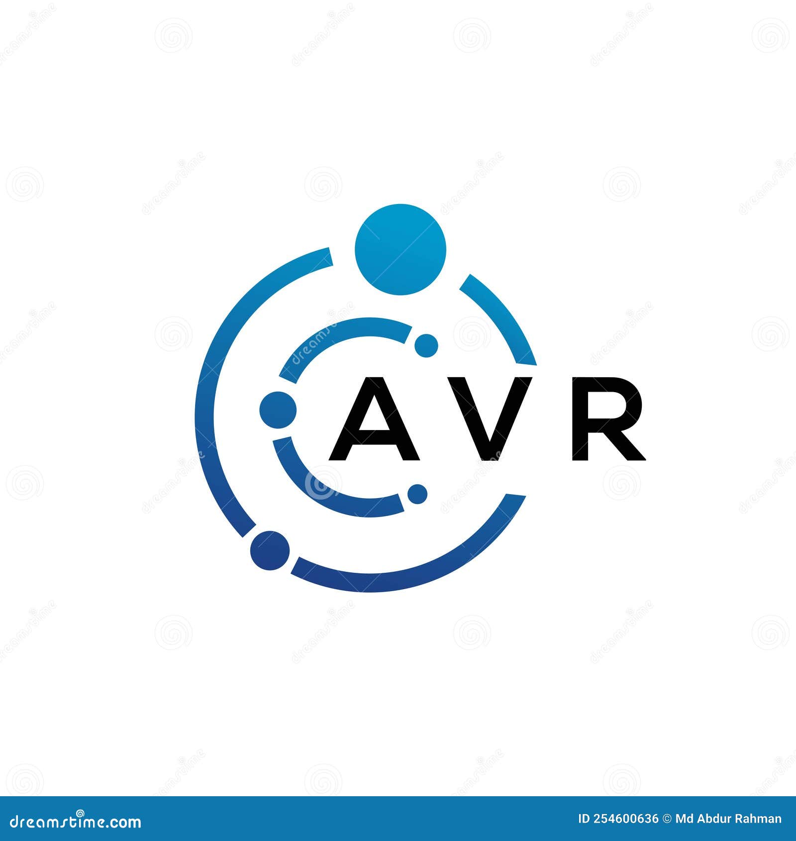 AVR Letter Logo Design on Black Background. AVR Creative Initials ...