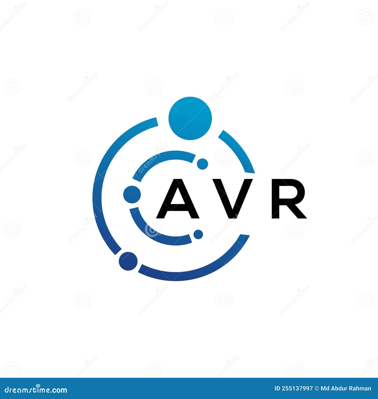 AVR Letter Logo Design On Black Background. AVR Creative Initials ...