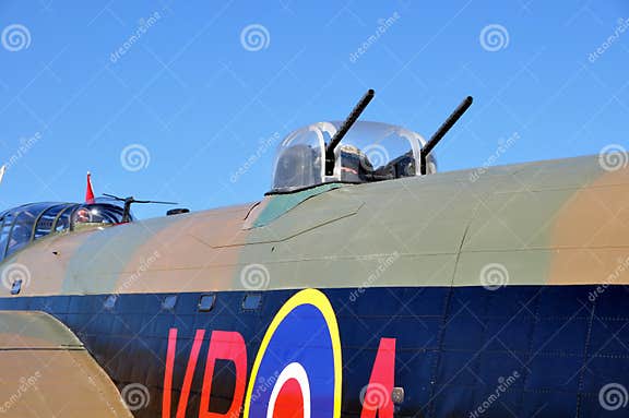 Avro Lancaster gun turrets stock image. Image of international - 15544293