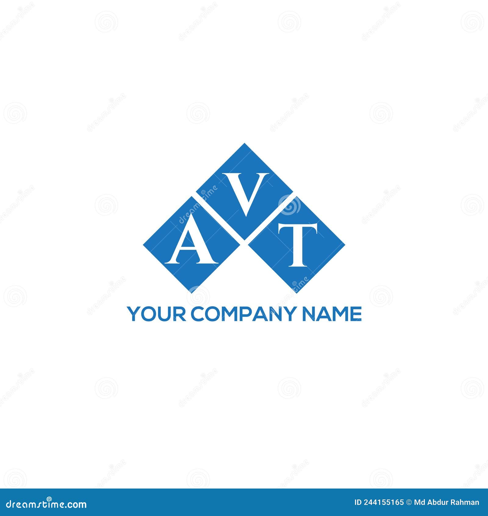 AVT Letter Logo Design on White Background. AVT Creative Initials ...