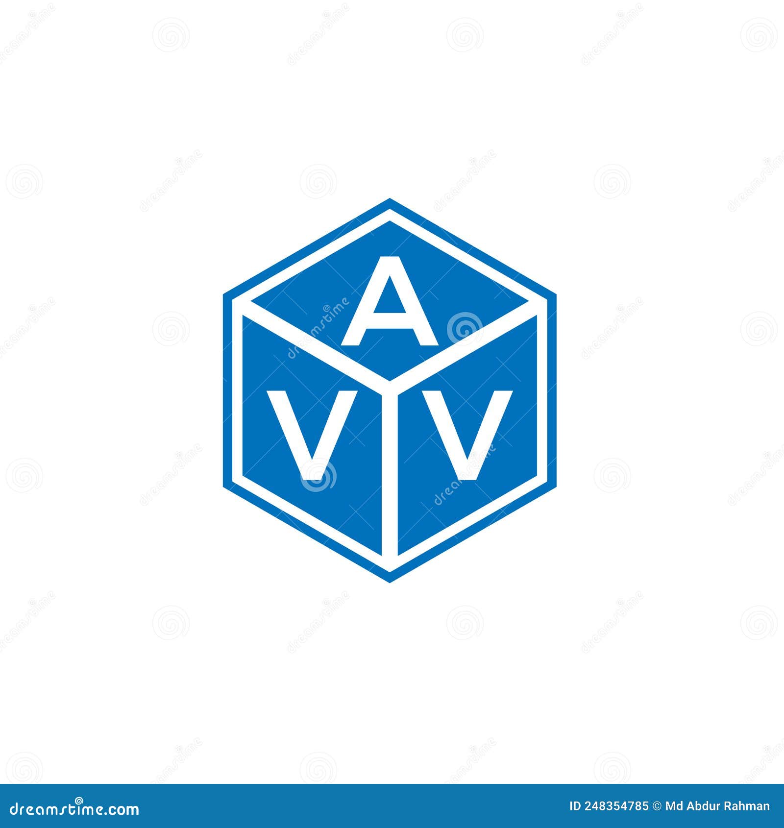 AVV Letter Logo Design on Black Background. AVV Creative Initials ...