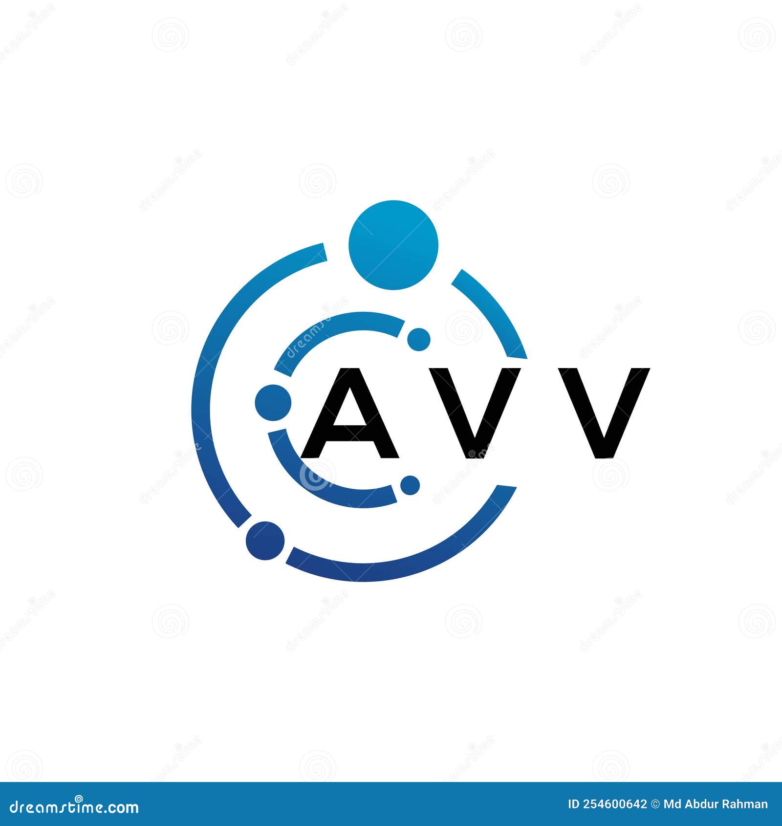 AVV Letter Logo Design on Black Background. AVV Creative Initials ...