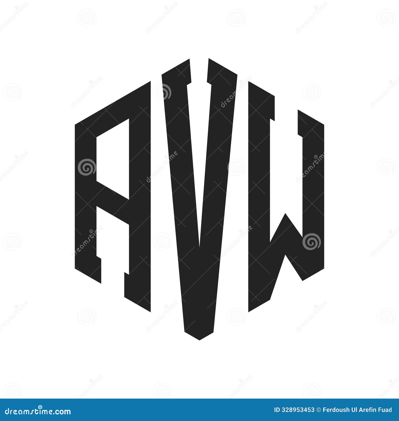 AVW Logo Design. Initial Letter AVW Monogram Logo Using Hexagon Shape ...
