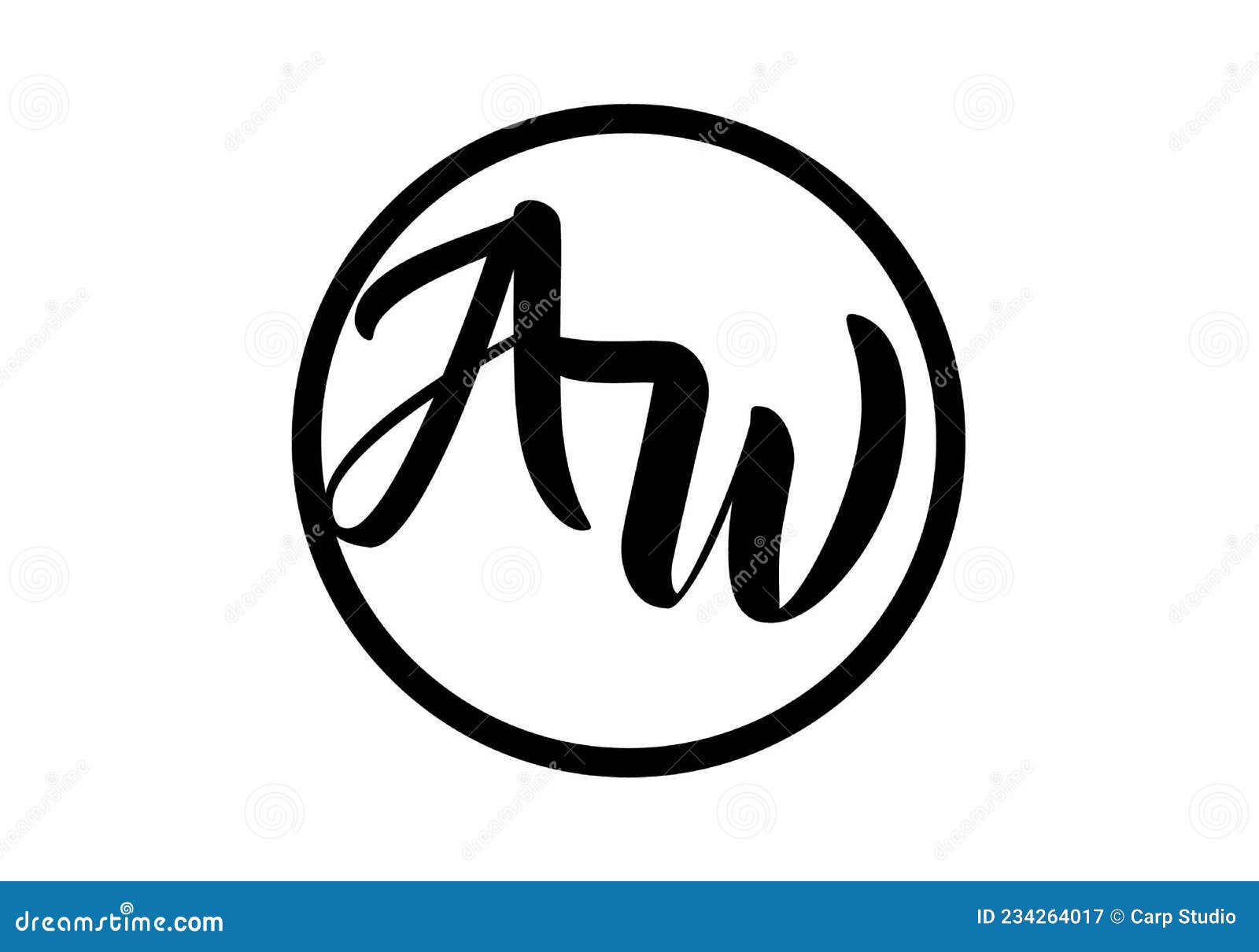 AW initial letter in color stock vector. Illustration of creative ...