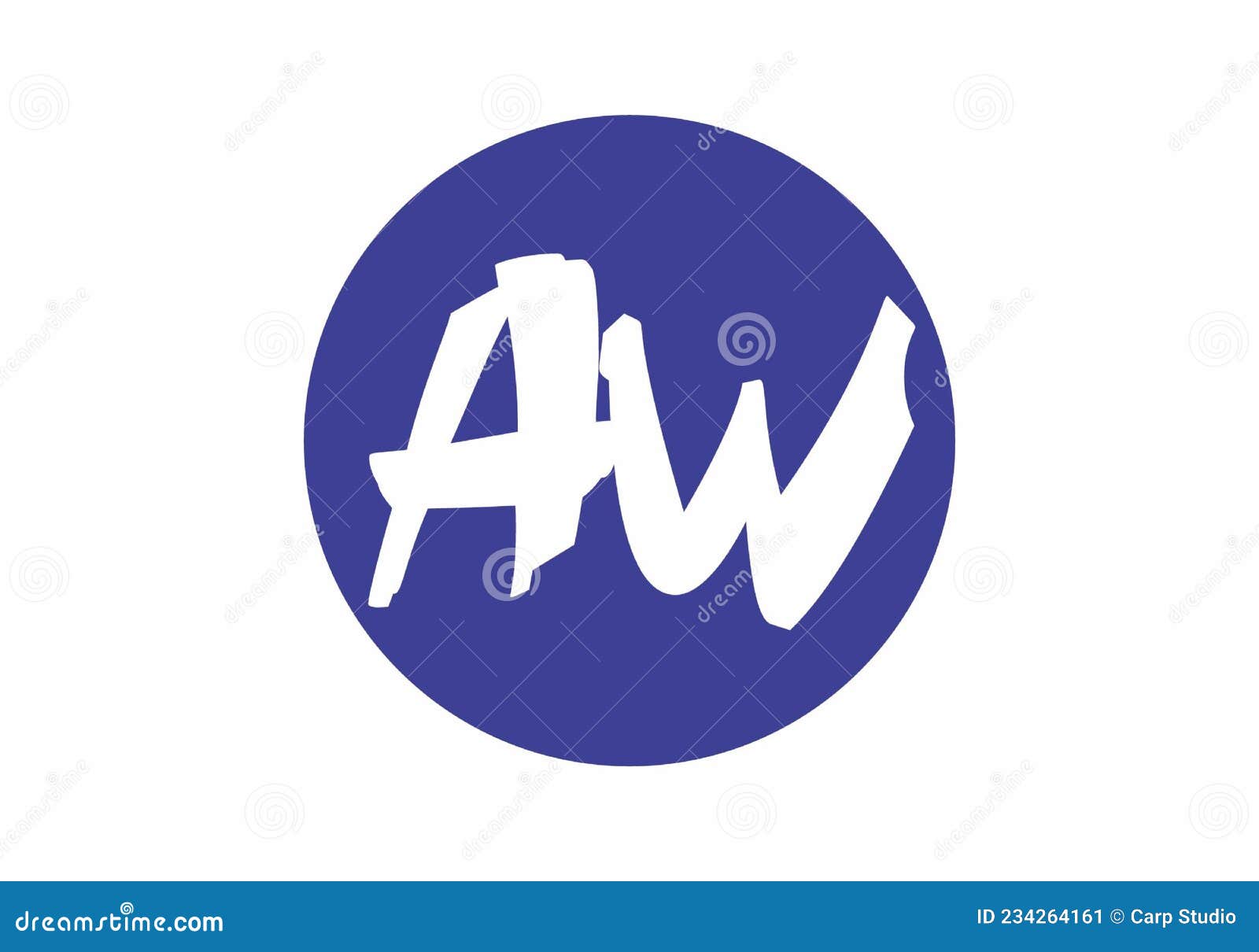 AW initial letter in color stock vector. Illustration of gold - 234264161