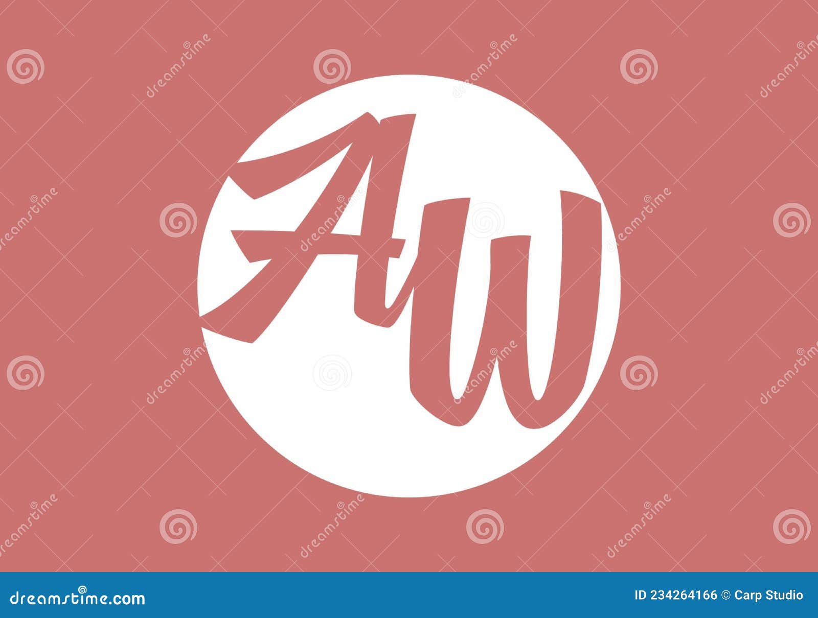 AW initial letter in color stock vector. Illustration of abstract ...