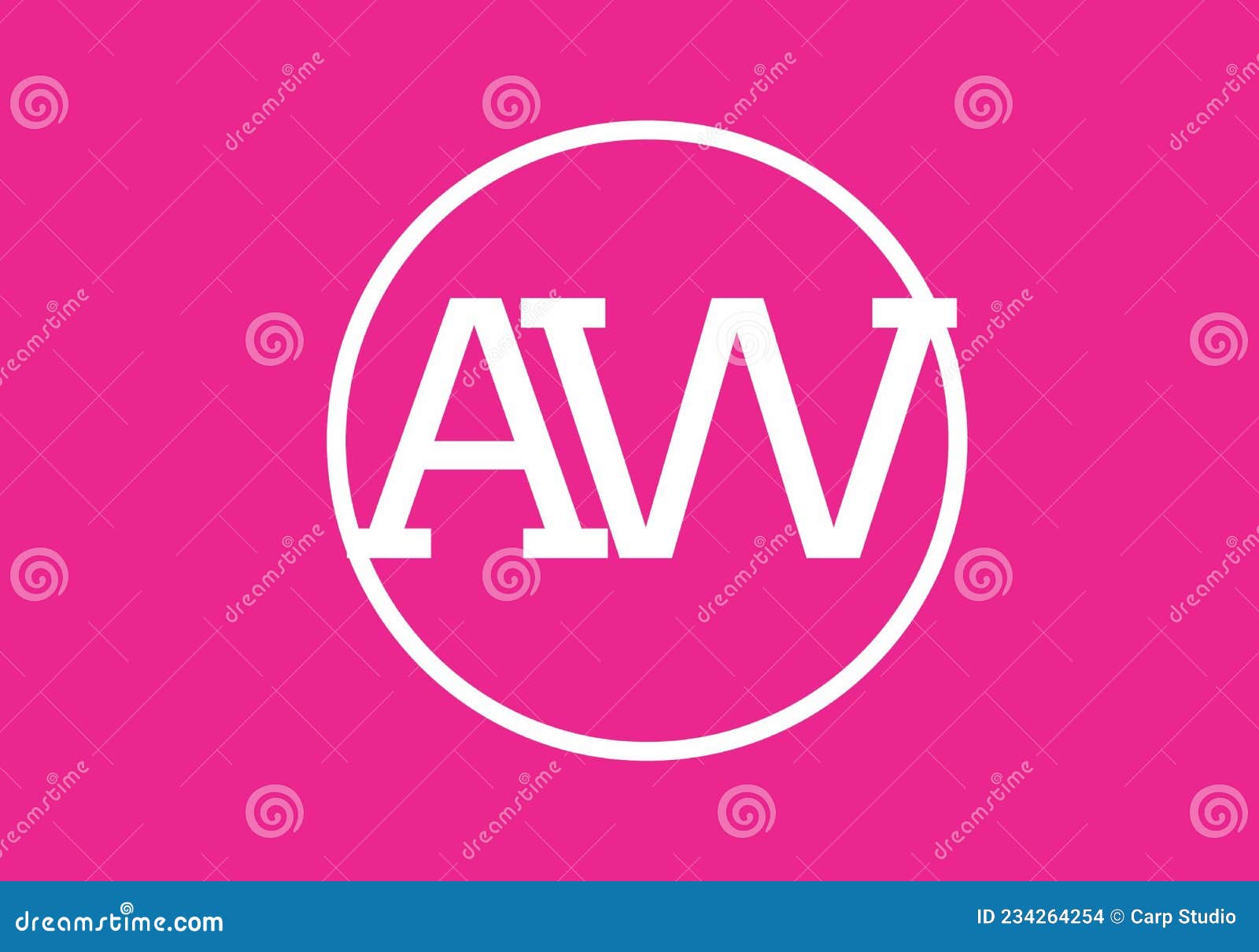 AW initial letter in color stock vector. Illustration of initial ...