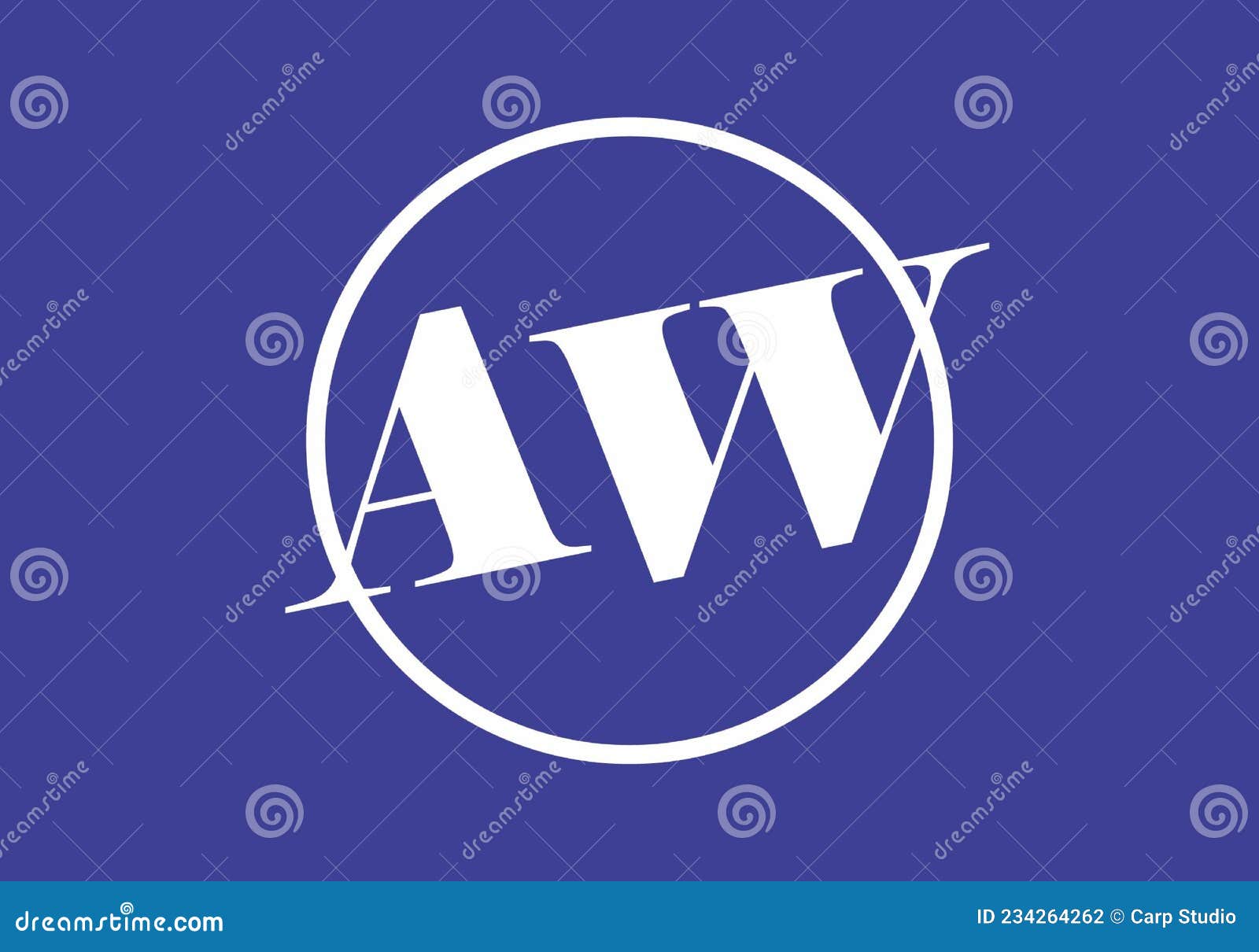 AW initial letter in color stock vector. Illustration of initial ...