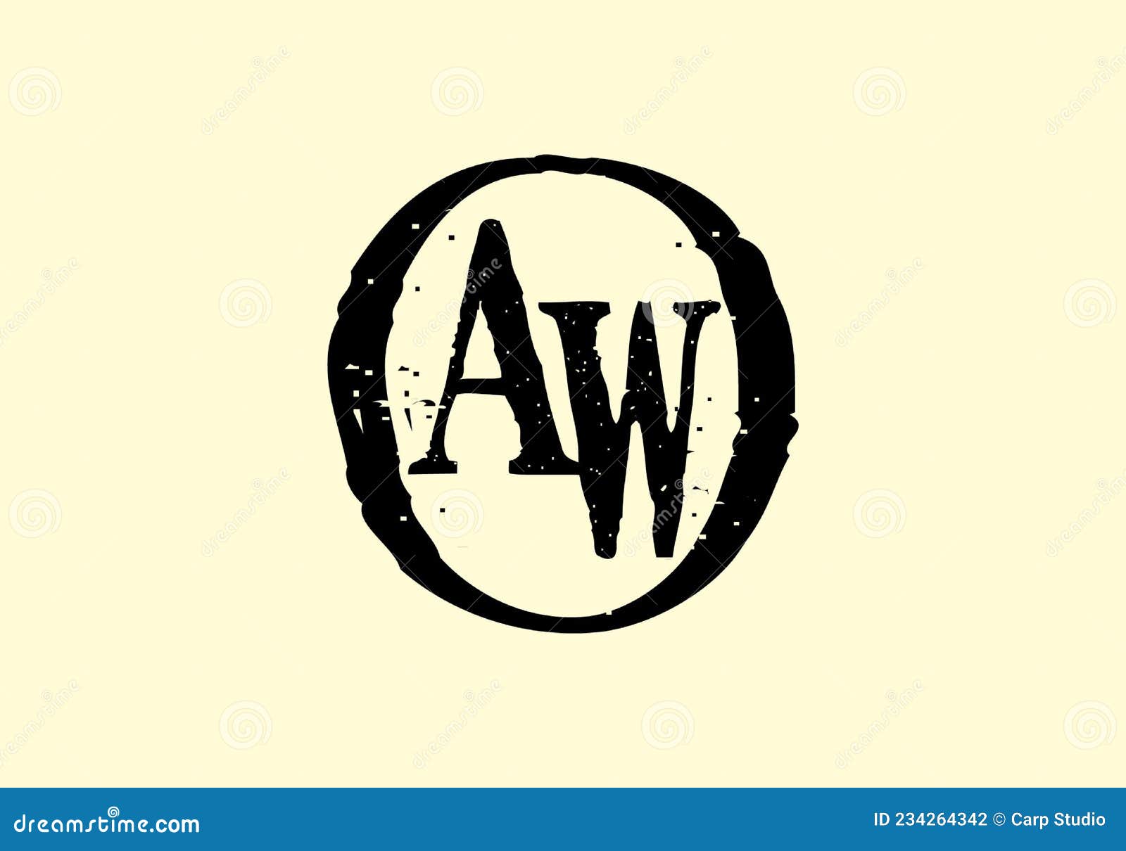 AW initial letter in color stock vector. Illustration of graphic ...