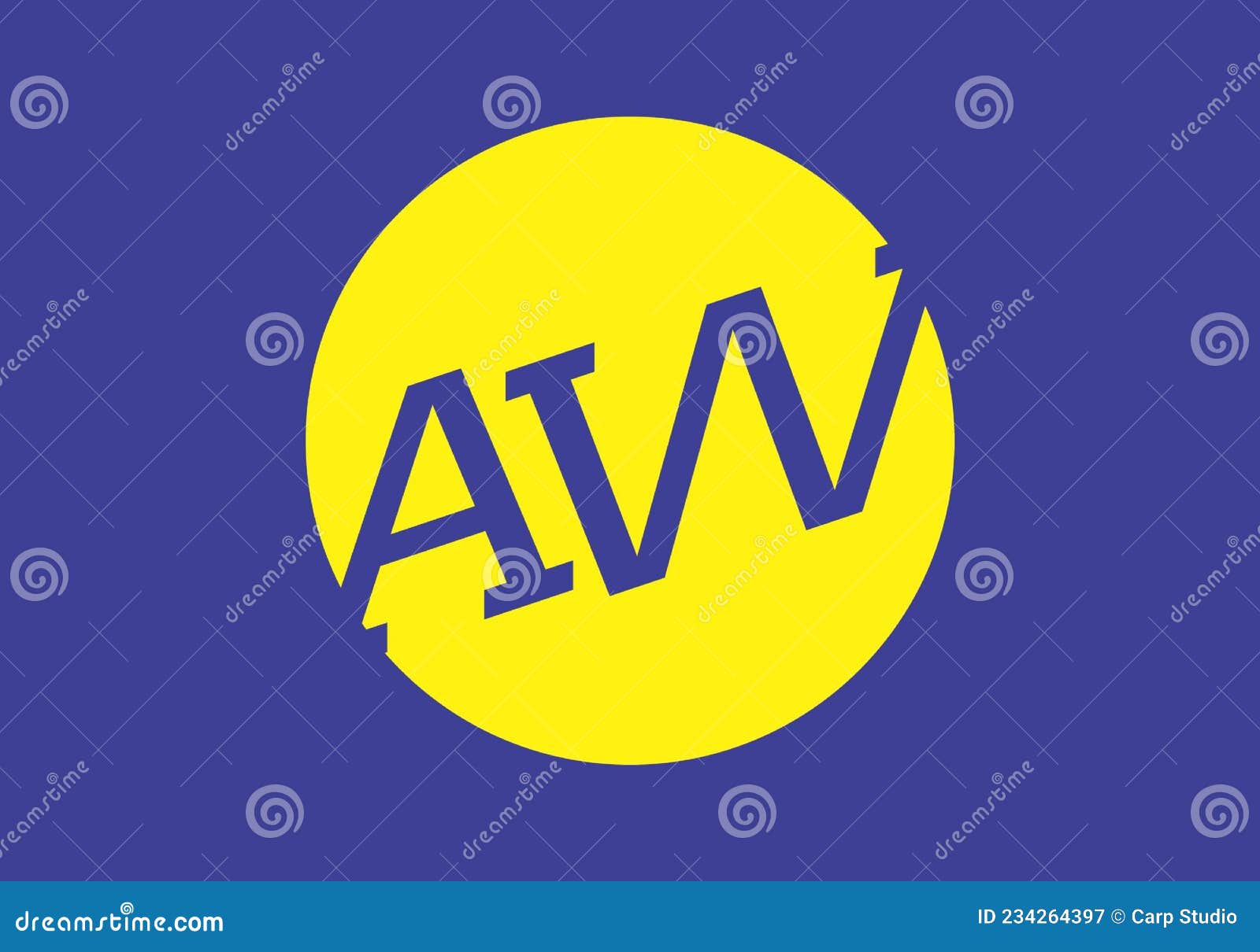 AW initial letter in color stock vector. Illustration of background ...