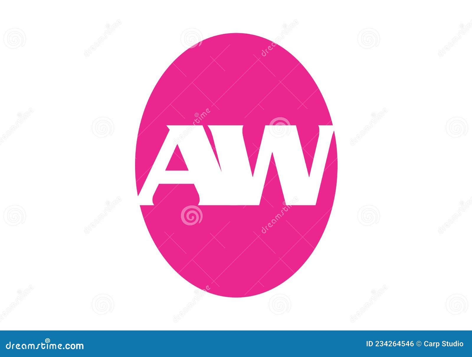 AW initial letter in color stock vector. Illustration of corporate ...