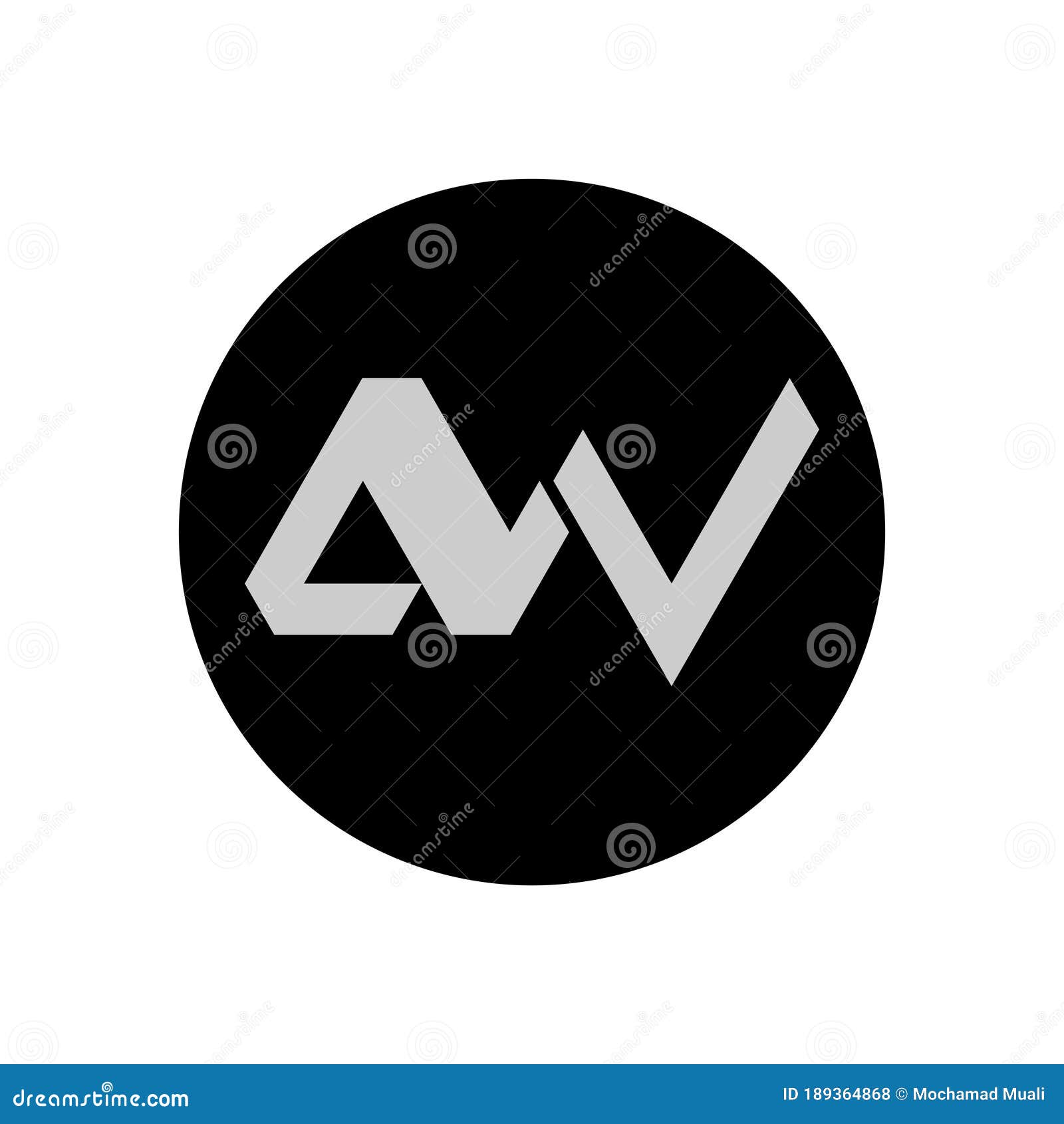 AW Letter Logo Design with Simple Style Stock Vector - Illustration of ...