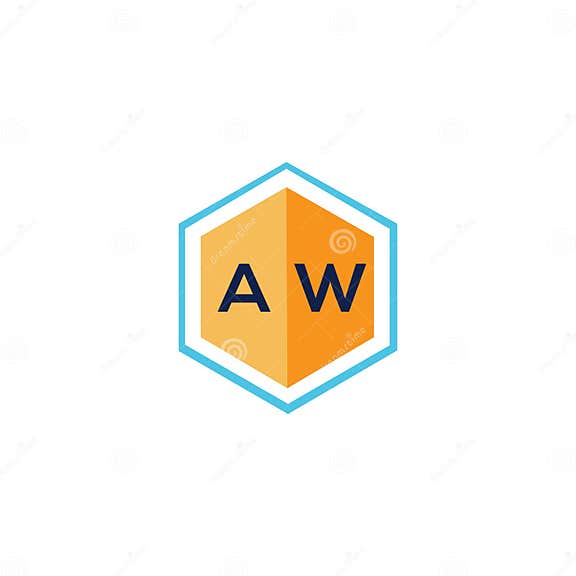 AW Letter Logo Design on WHITE Background. AW Creative Initials Letter ...