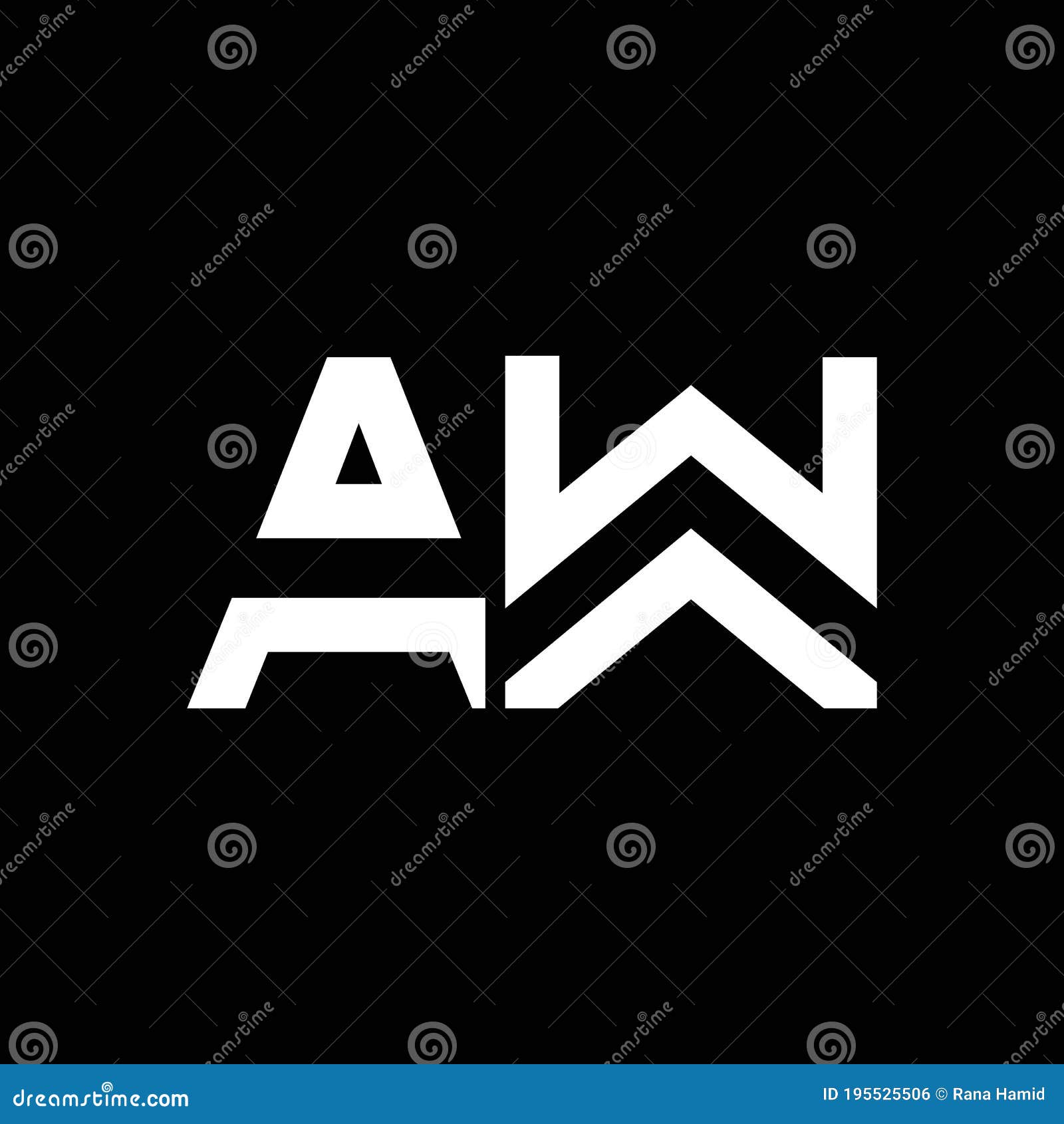 AW Logo Design Business Typography Vector Template. Creative Linked ...