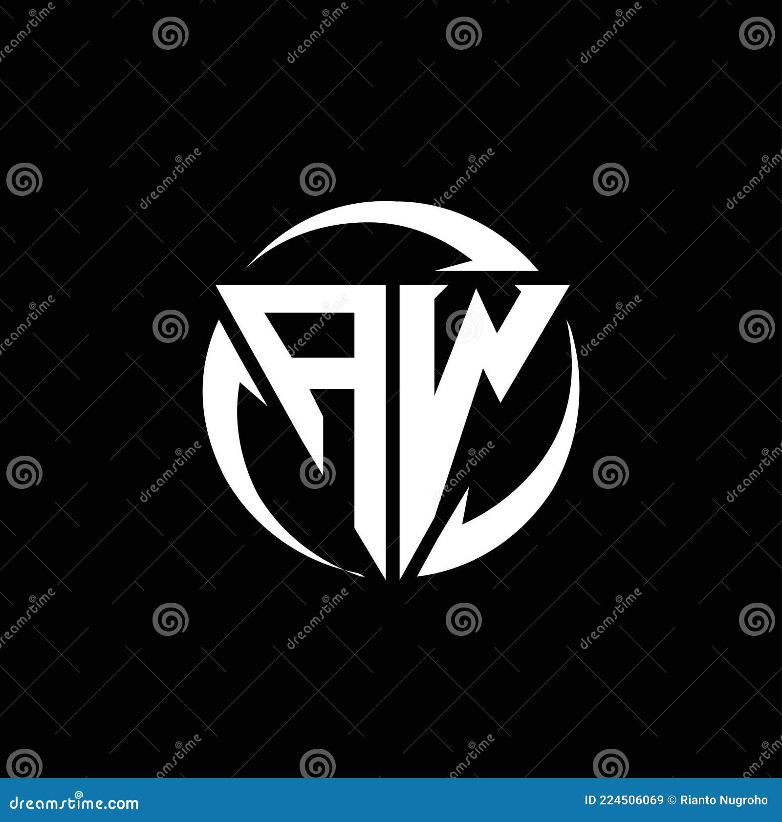 AW Logo Monogram Design Template Stock Vector - Illustration of letter ...