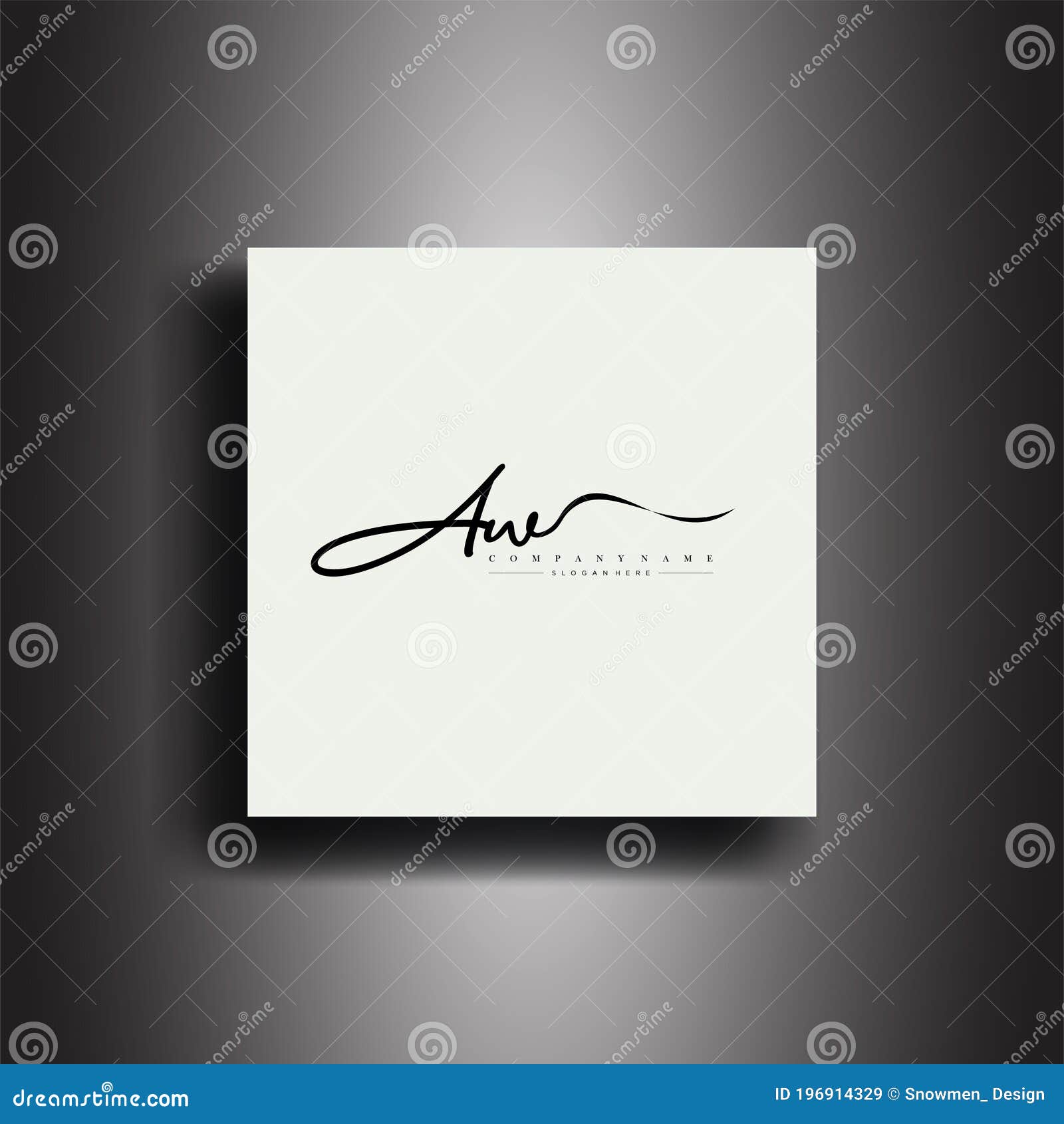 AW Signature Style Monogram.Calligraphic Lettering Icon and Handwriting ...