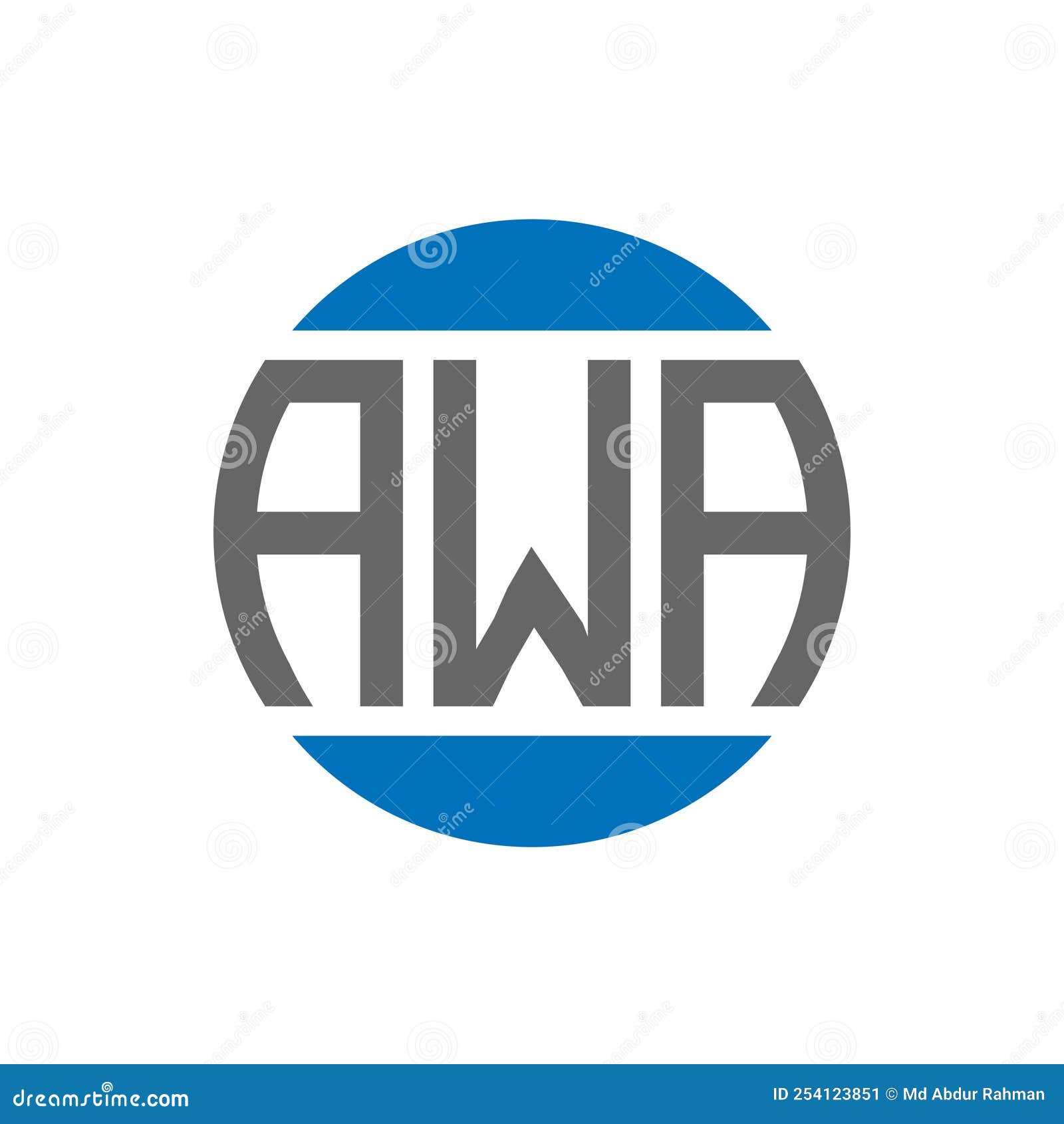 AWA Letter Logo Design on White Background. AWA Creative Initials ...