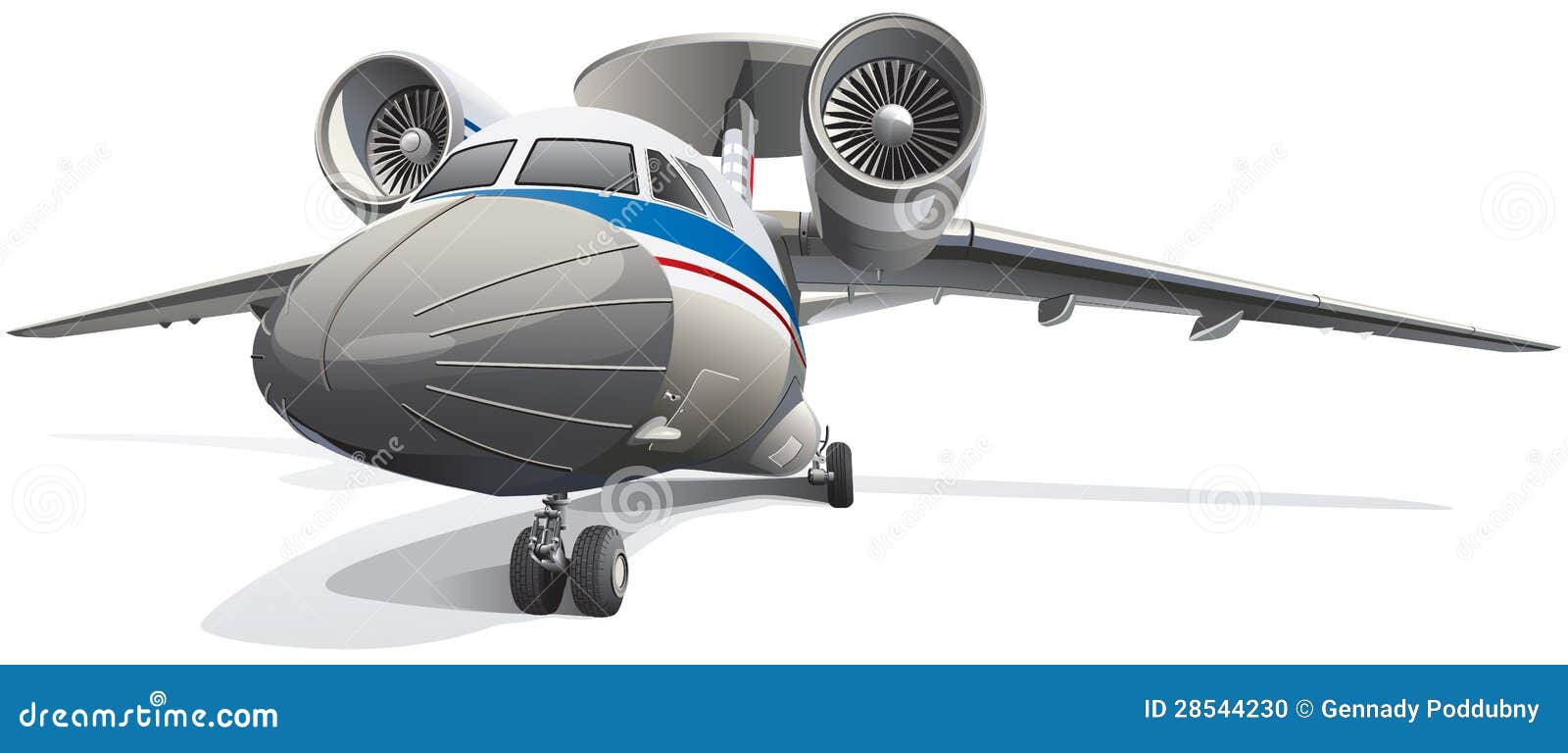 AWACS Aircraft stock vector. Illustration of monoplane - 28544230