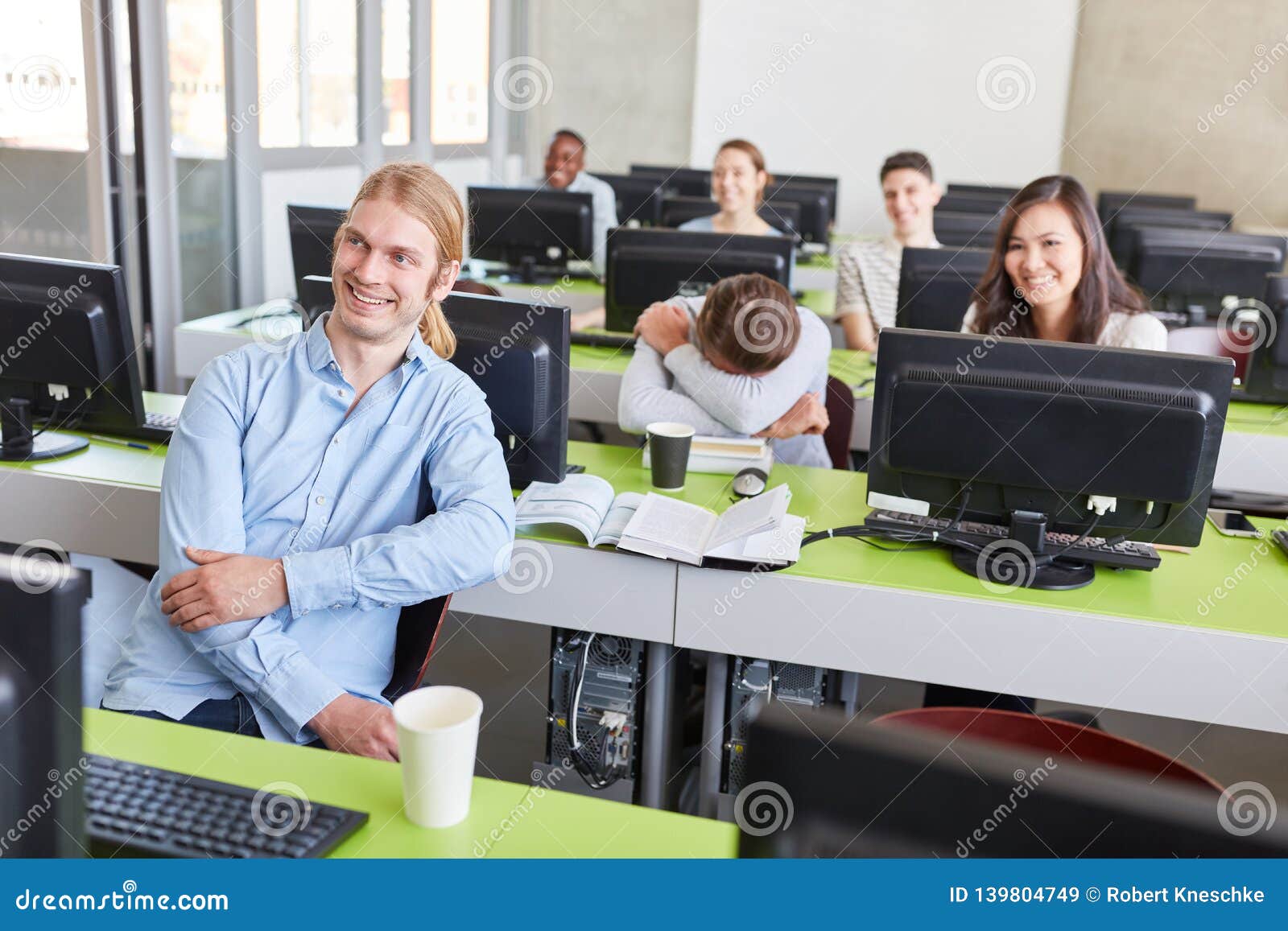 Awake Students and Sleeping Student Stock Image - Image of seminar ...