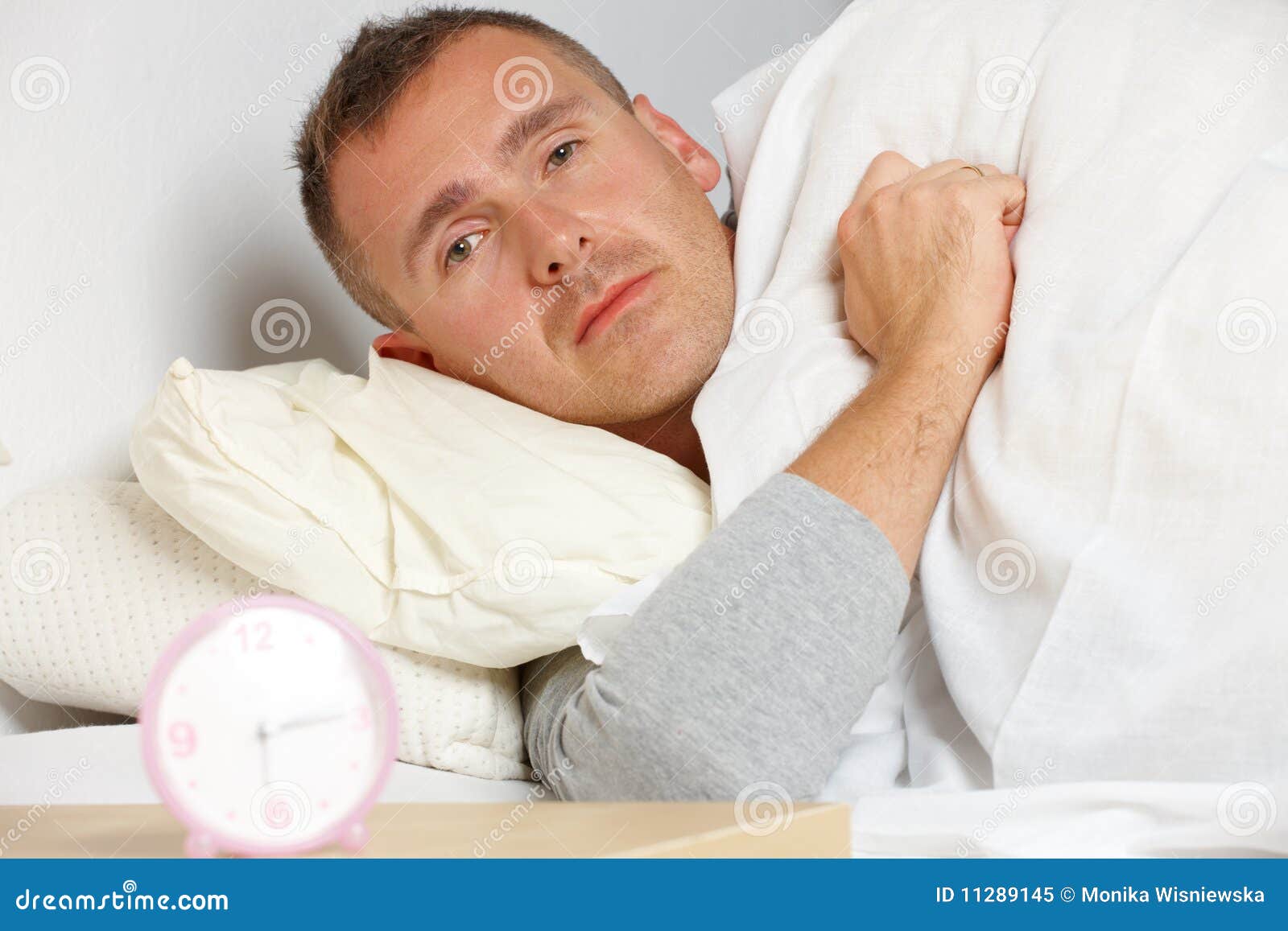 Awaken man stock image. Image of insomnia, awaken, alone - 11289145