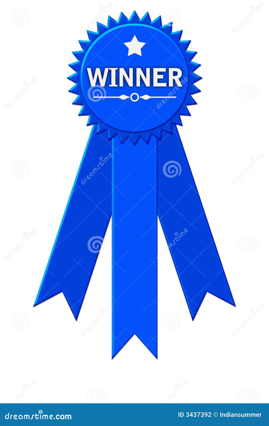 Award badge with ribbon stock illustration. Illustration of honourable ...