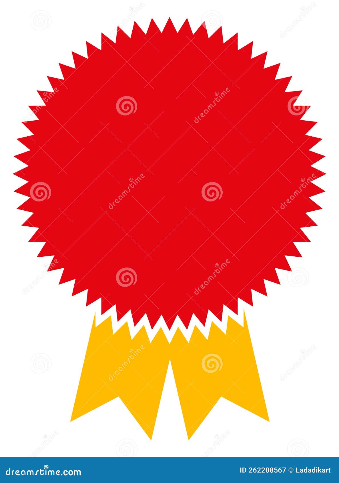 Award Badge Template. Blank Rosette Stock Vector - Illustration of vector, graphic: 262208567