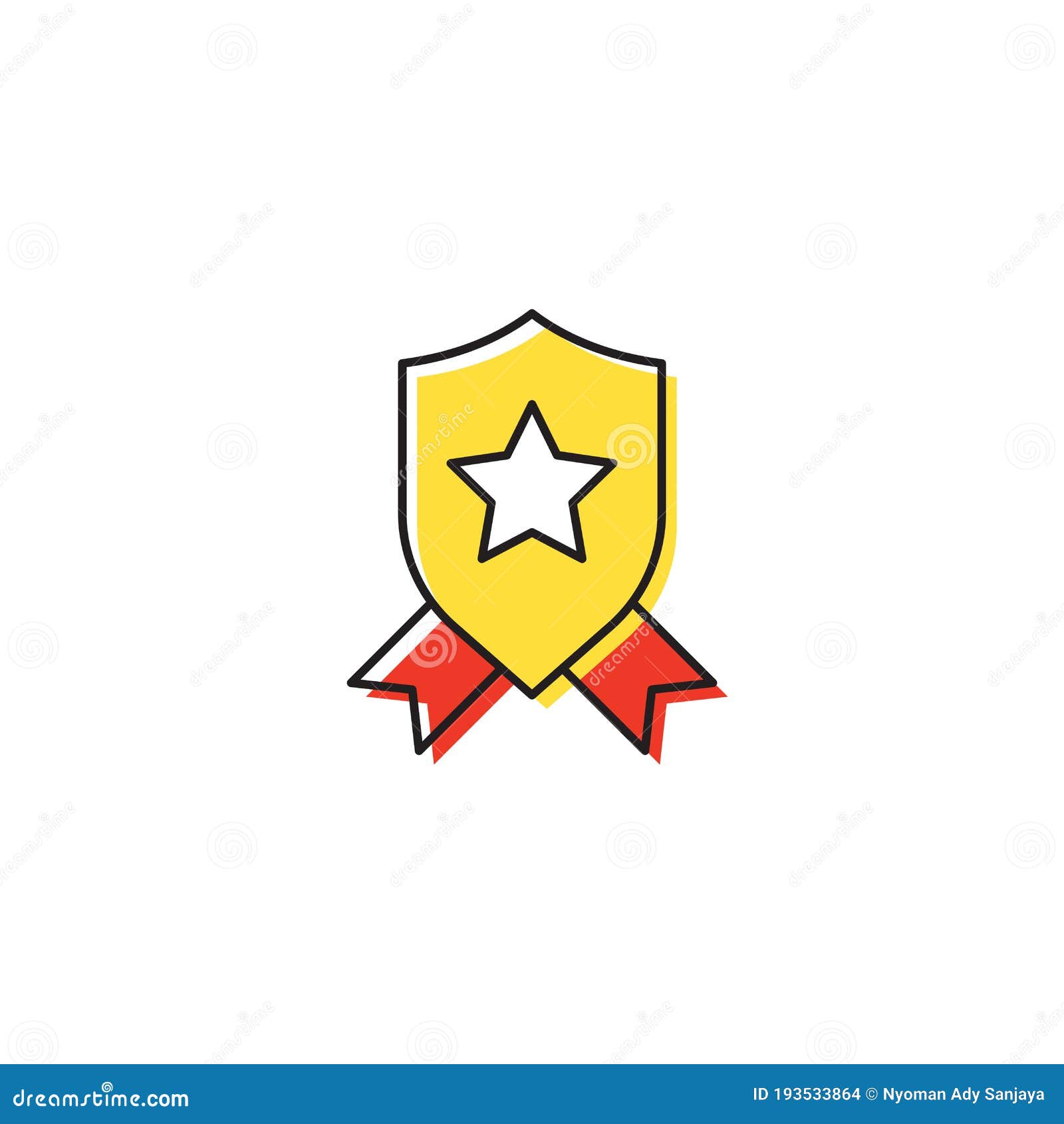 Award Badge Vector Icon Illustration Design Isolated on White Stock ...