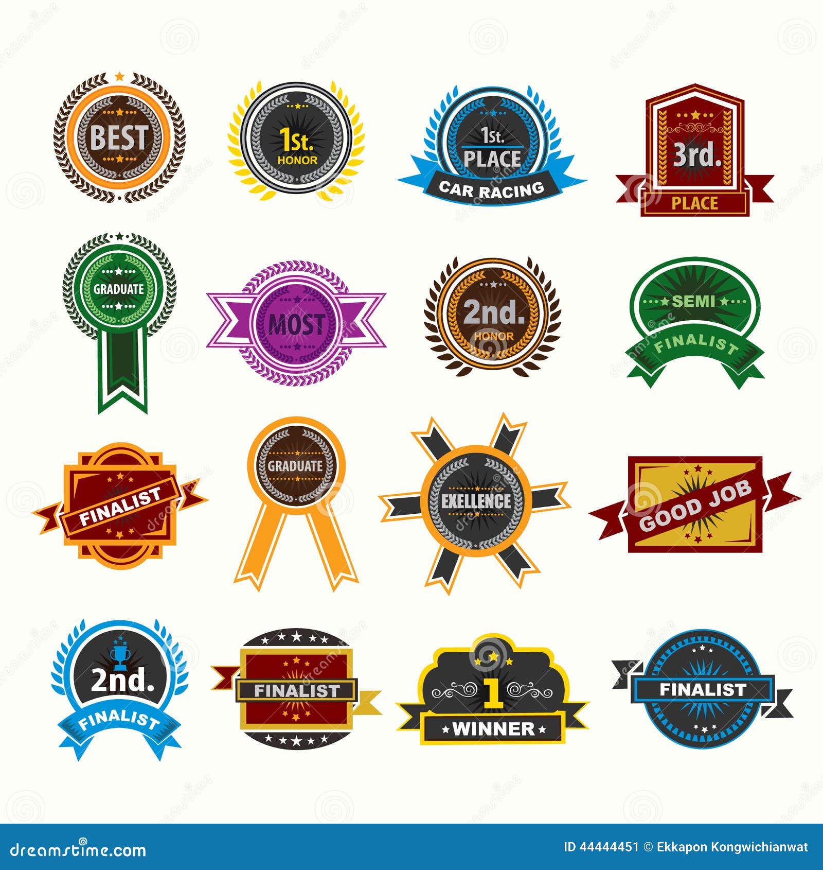 Award Badges Cartoon Vector | CartoonDealer.com #36780773